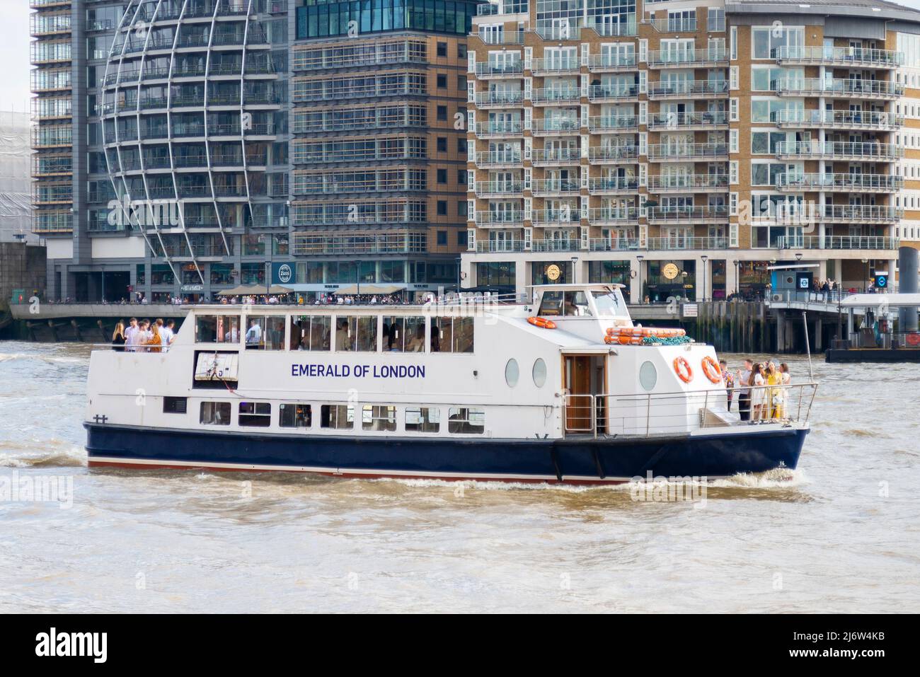 M.V. Emerald of London party boat, pleasure vessel on the River Thames ...