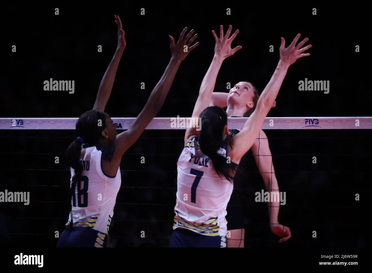 ANKARA, TURKEY - DECEMBER 19, 2021: Raphaela Folie and Paola Egonu in ...