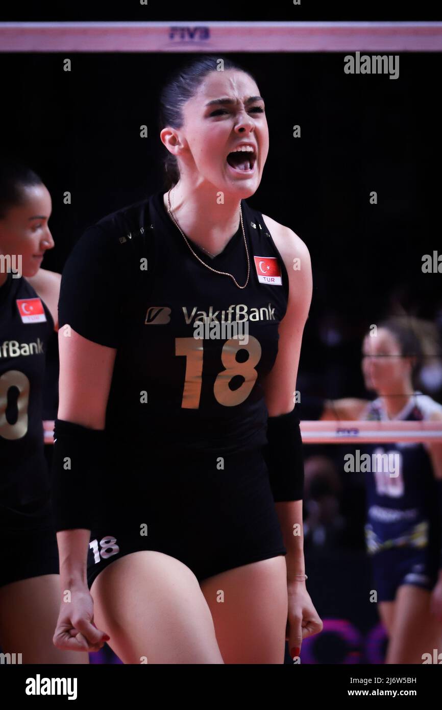 ANKARA, TURKEY - DECEMBER 19, 2021: Zehra Gunes in Vakifbank vs Imoco ...