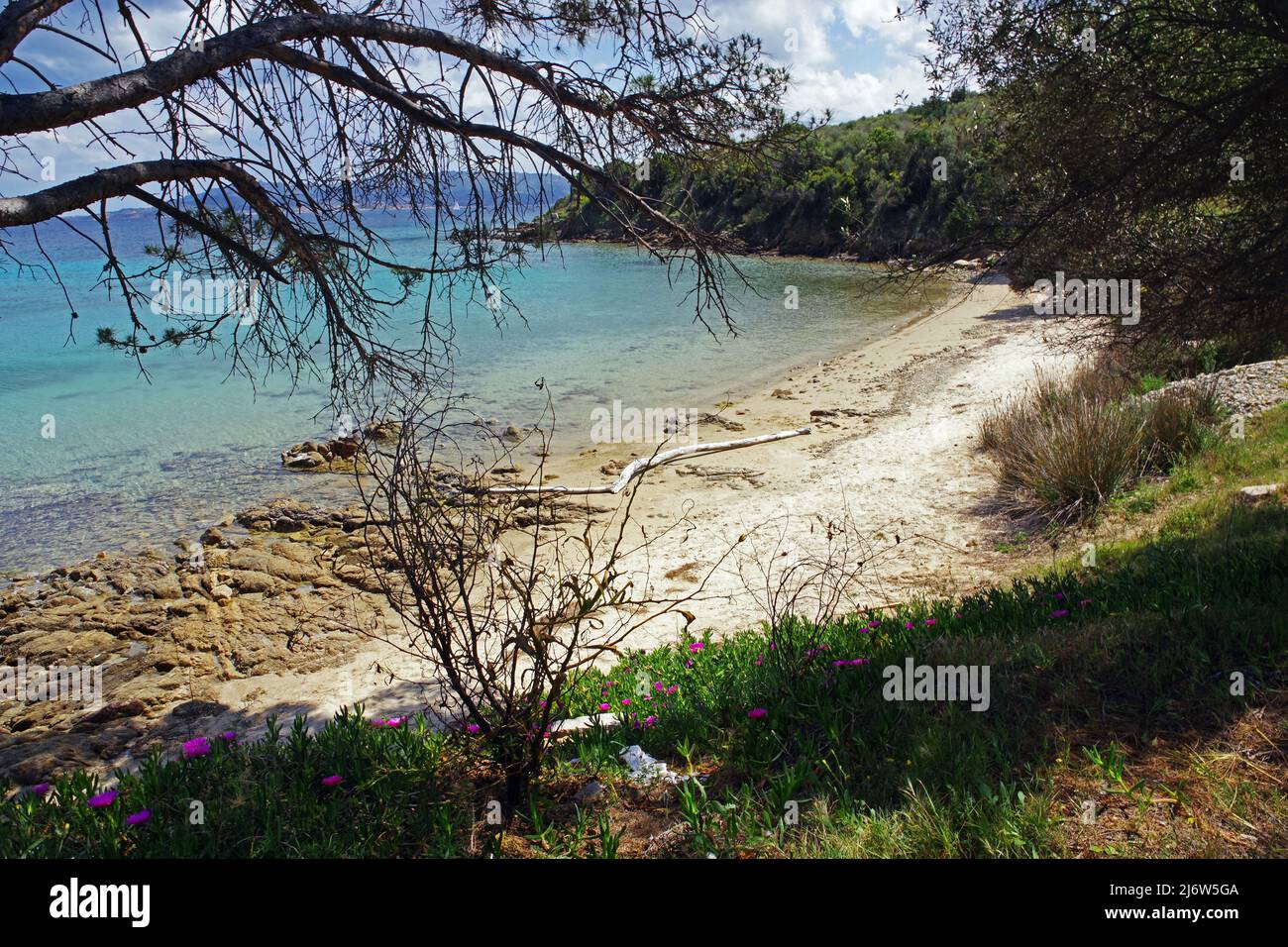 Palau, Sardinia, Italy. Cala Capra beach in spring Stock Photo - Alamy