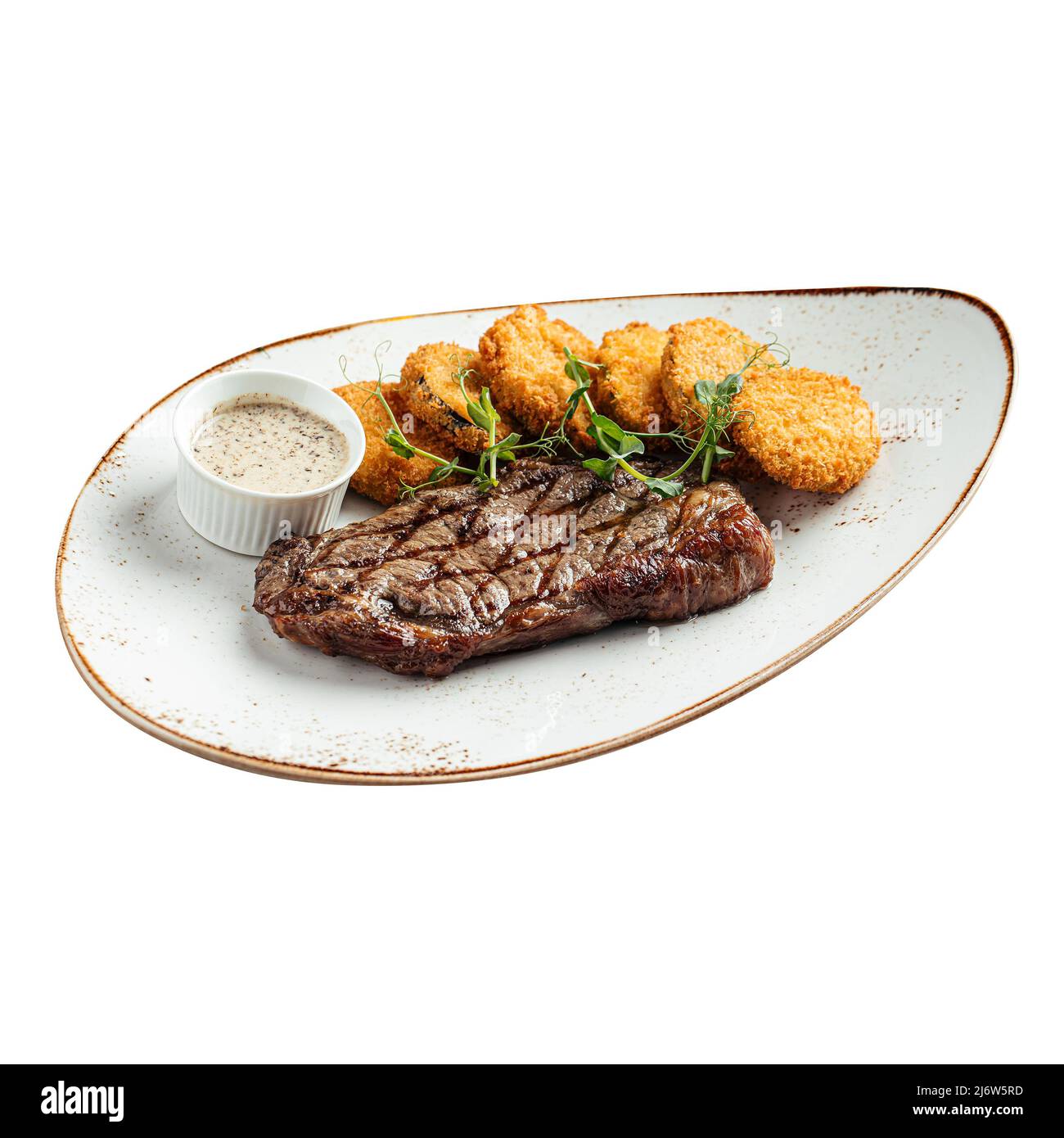 Isolated portion of grilled beef steak Stock Photo - Alamy