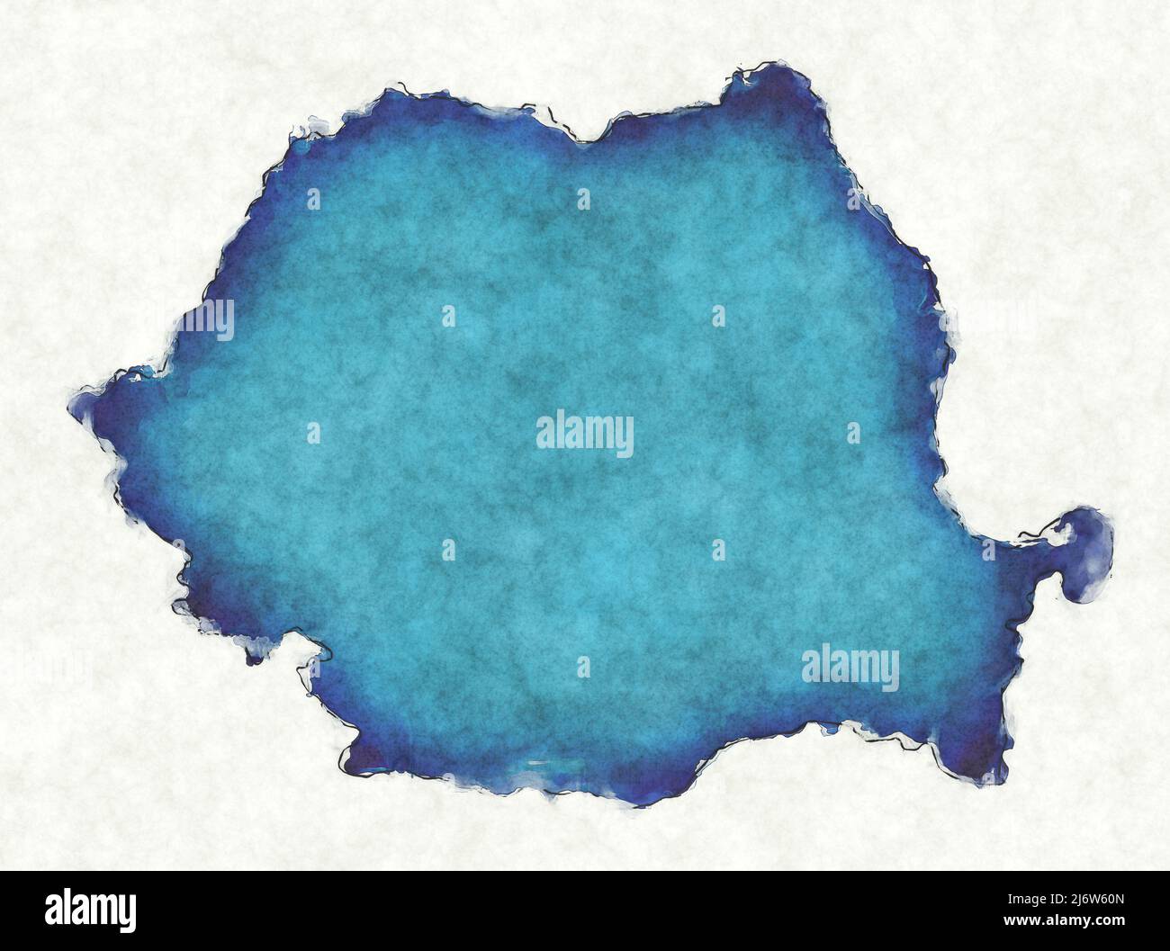Romania hand drawn map hi-res stock photography and images - Alamy
