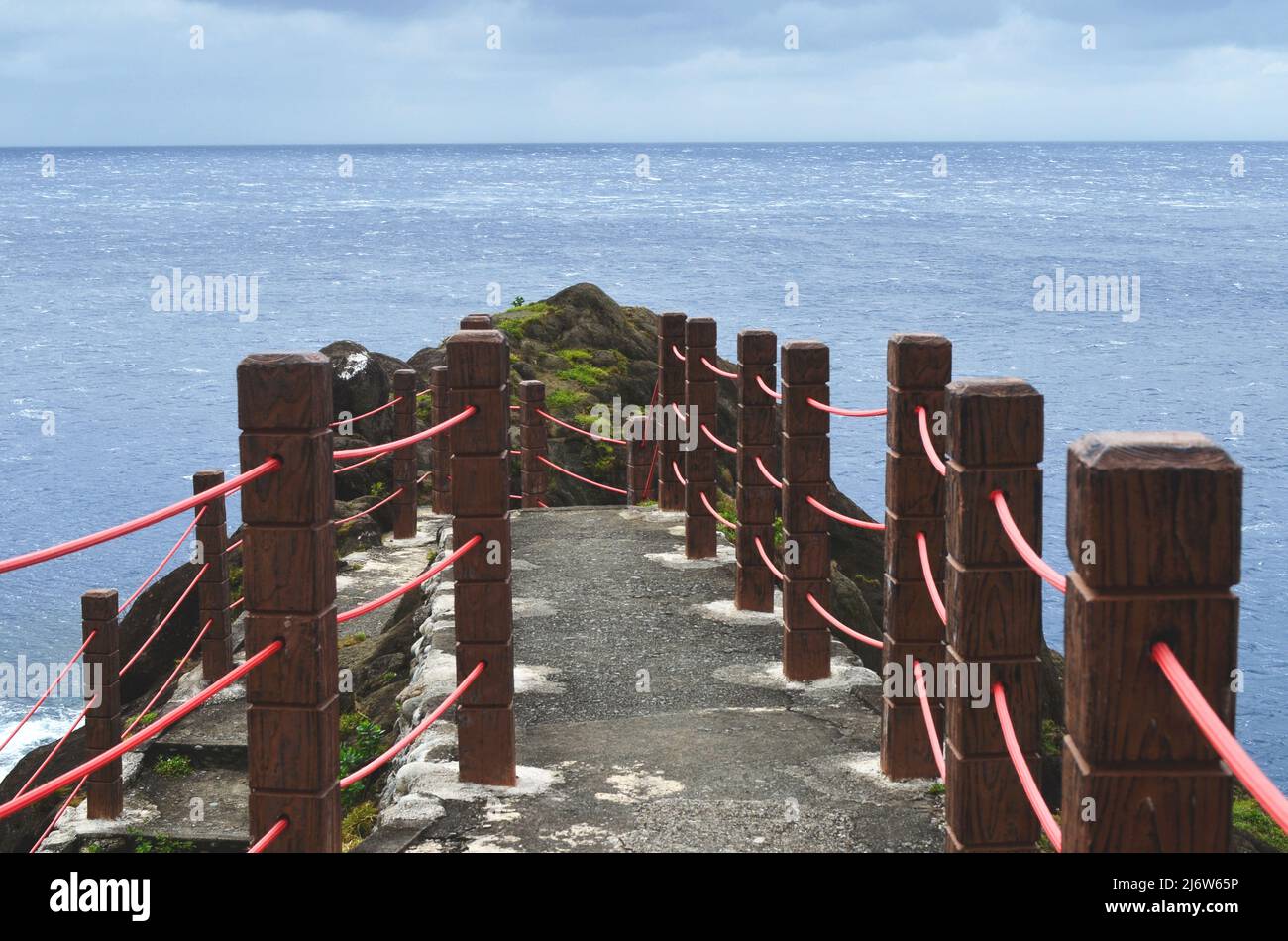 Old Lanyu lighthouse in Kaiyuan harbour, Lanyu island, Taiwan Stock ...
