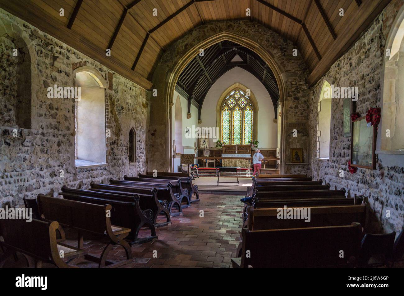 Interior of St. Botolph's Church, Iken, Suffolk, England Stock Photo ...