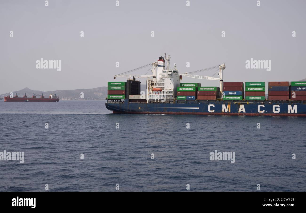 Piraeus container terminal hi-res stock photography and images - Alamy