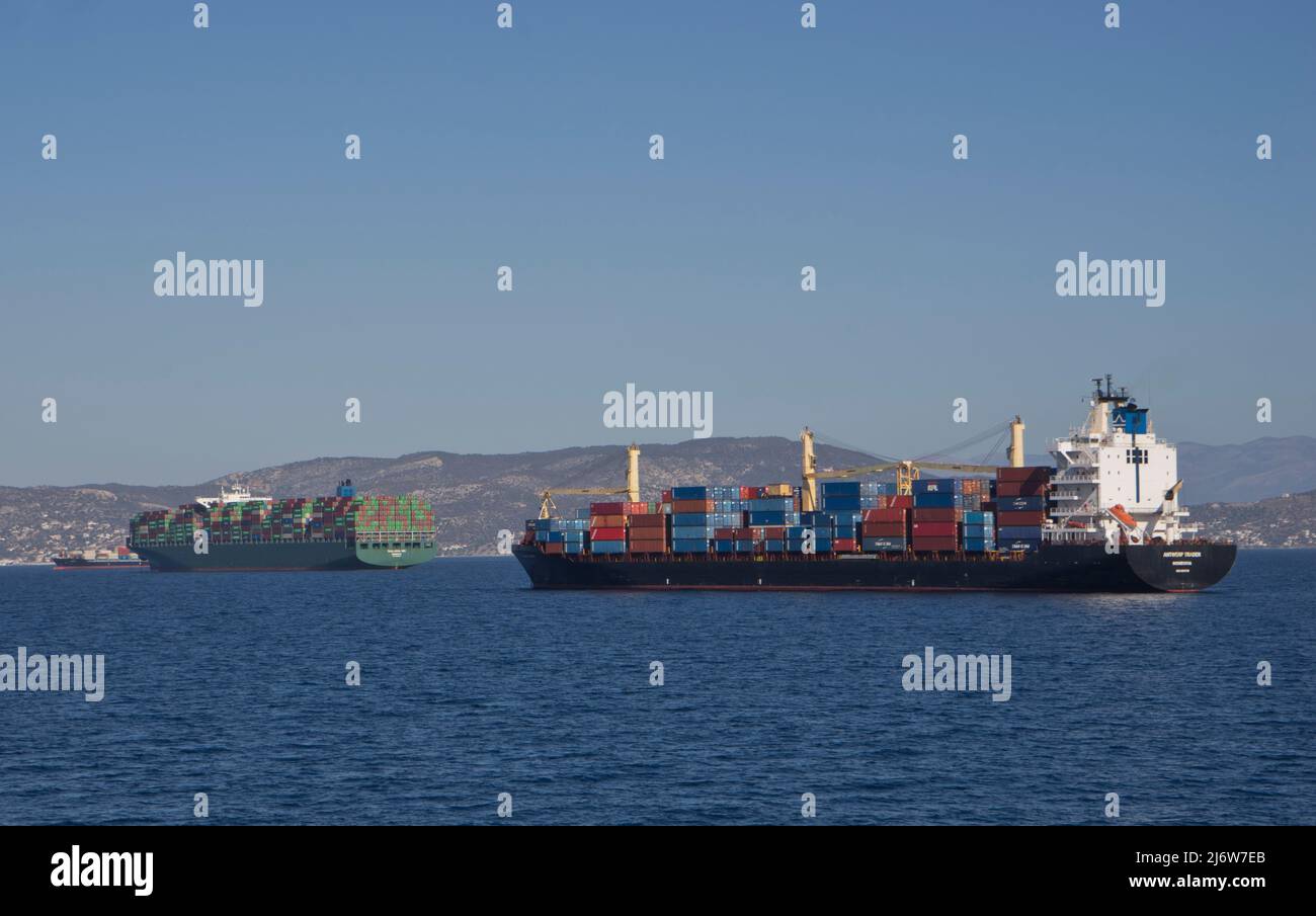 Piraeus container terminal hi-res stock photography and images - Alamy