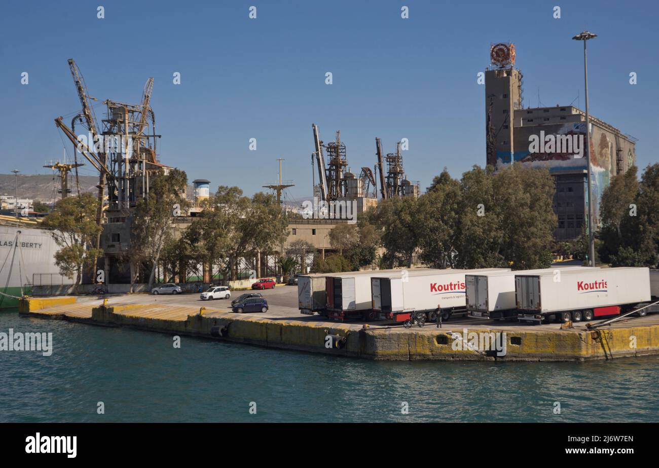 Piraeus containers terminal hi-res stock photography and images - Alamy
