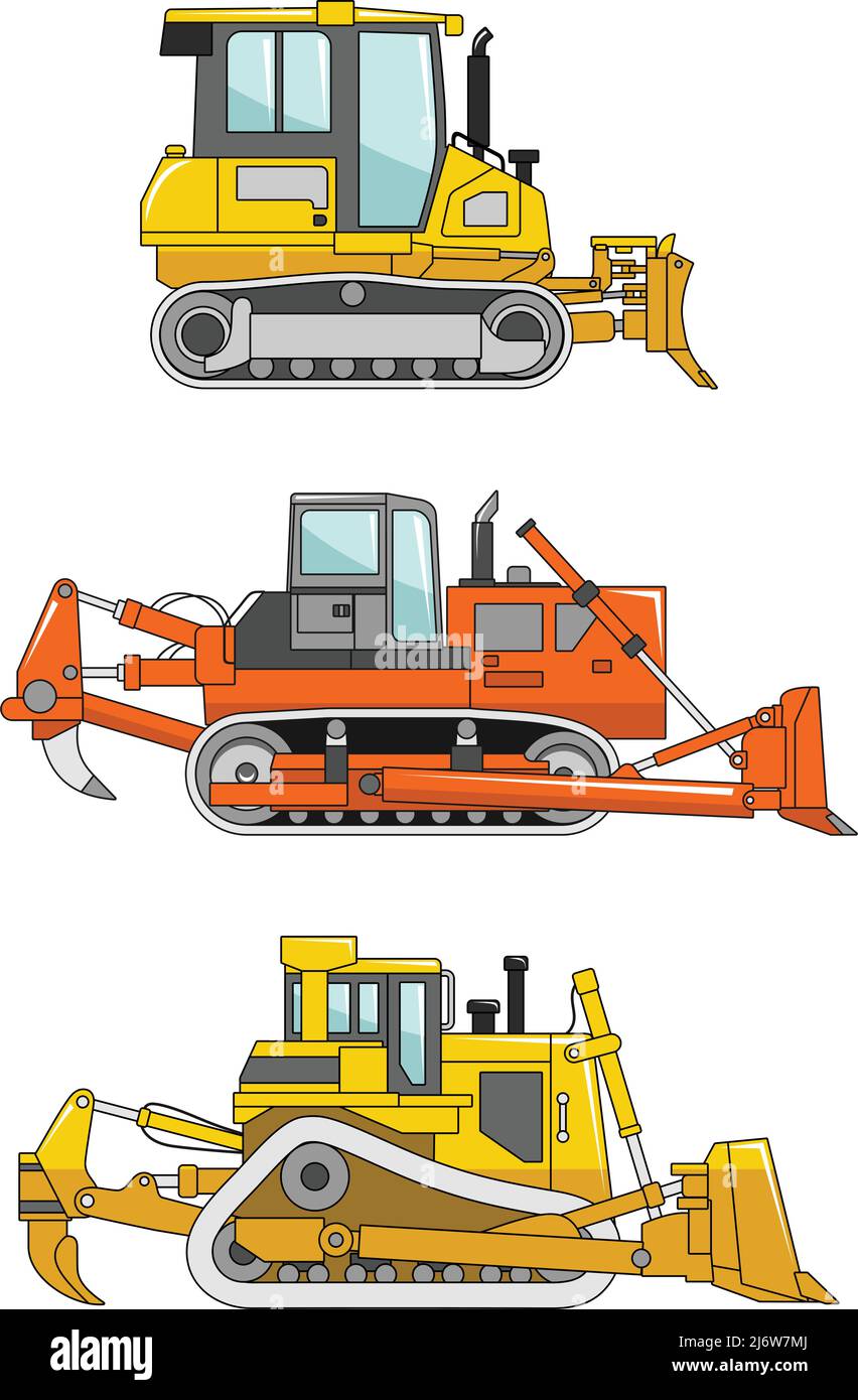 Wheel loader dozers Stock Vector Images - Alamy