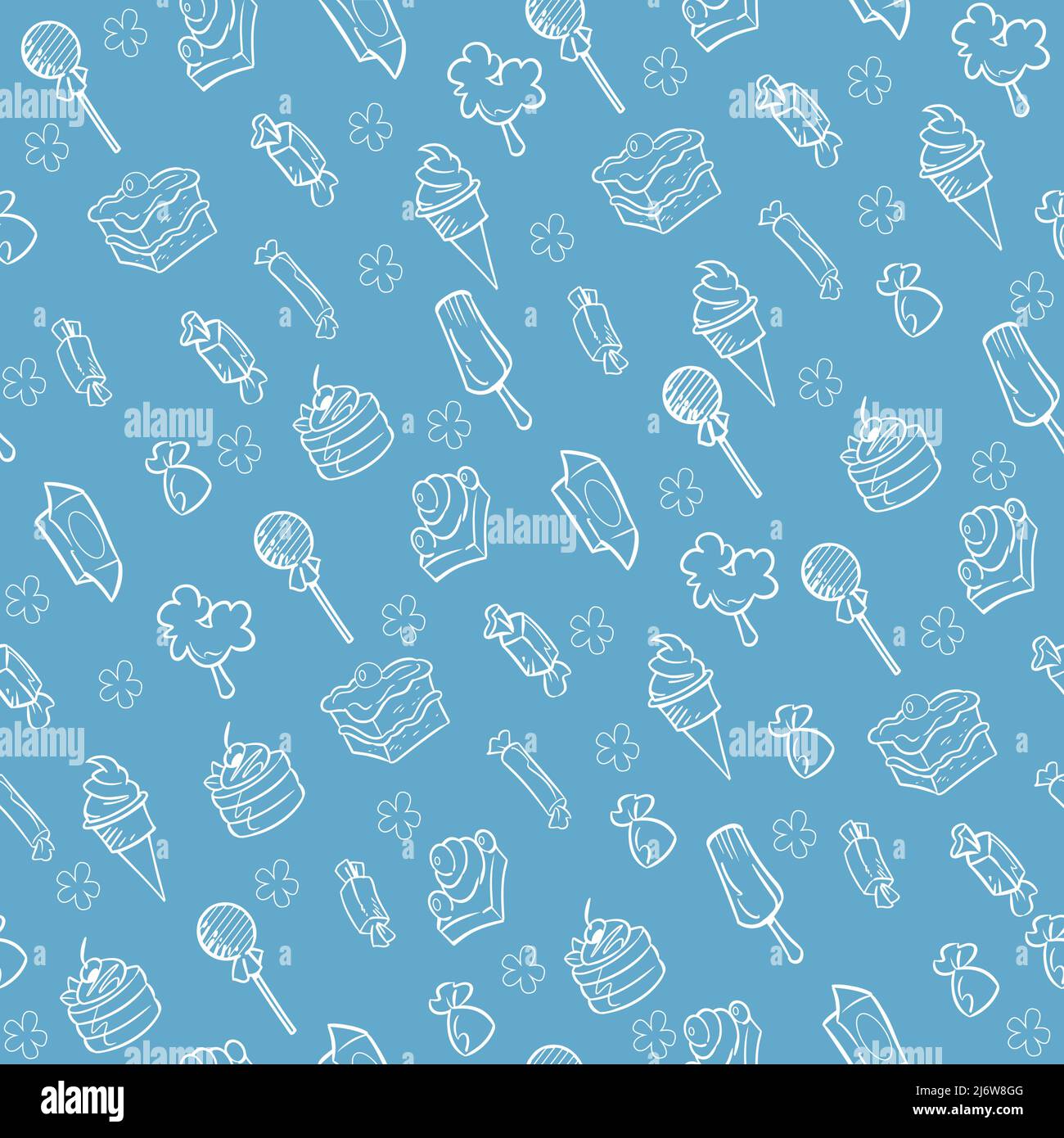 Ice cream candies seamless Stock Vector Images - Alamy