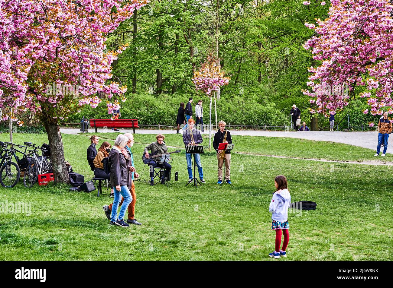 Berlin, Germany - May 1, 2022: Scene in Berlin's Lilienthalpark with ...