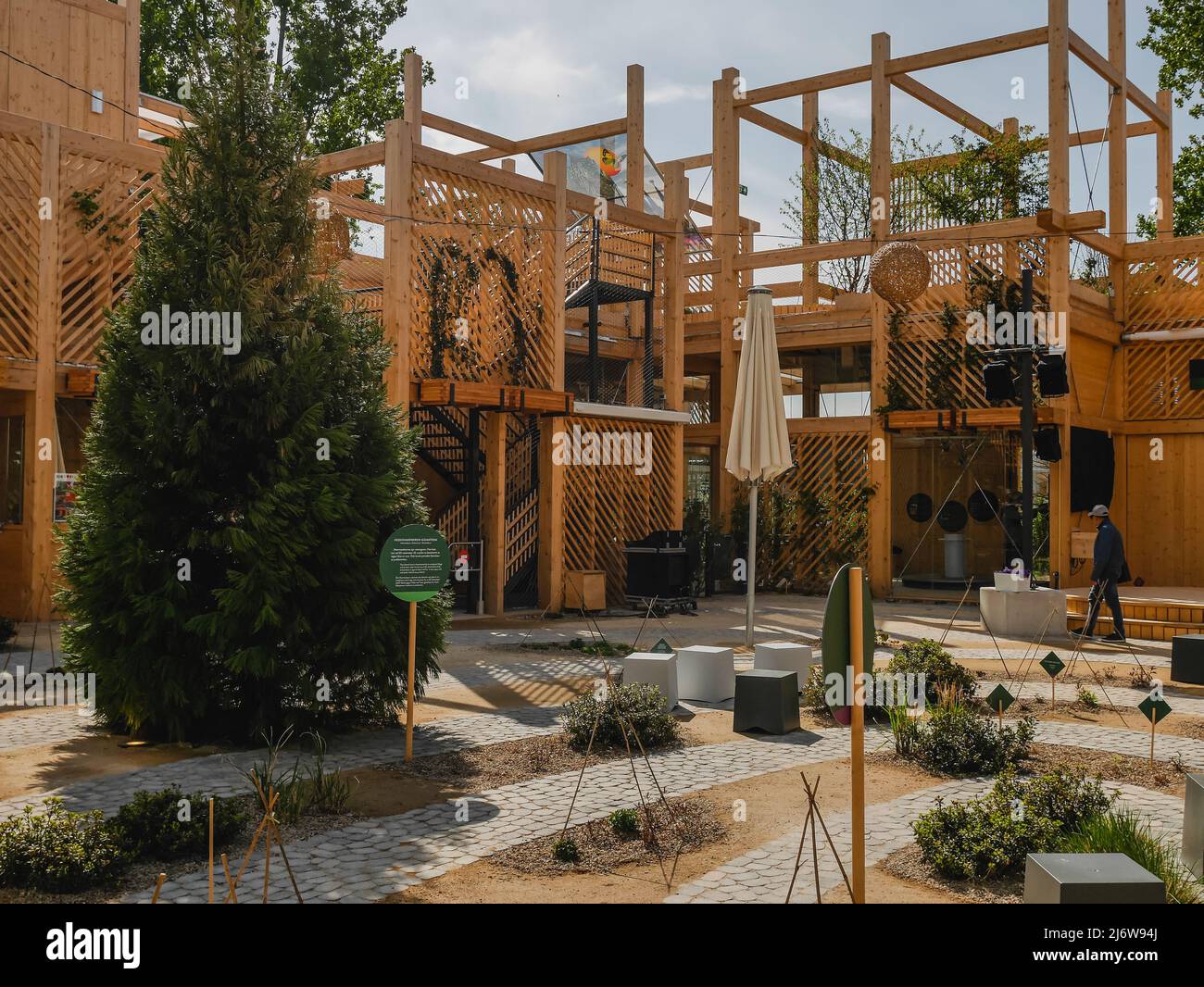 German pavillion at the international horticulture Floriade Expo in ...