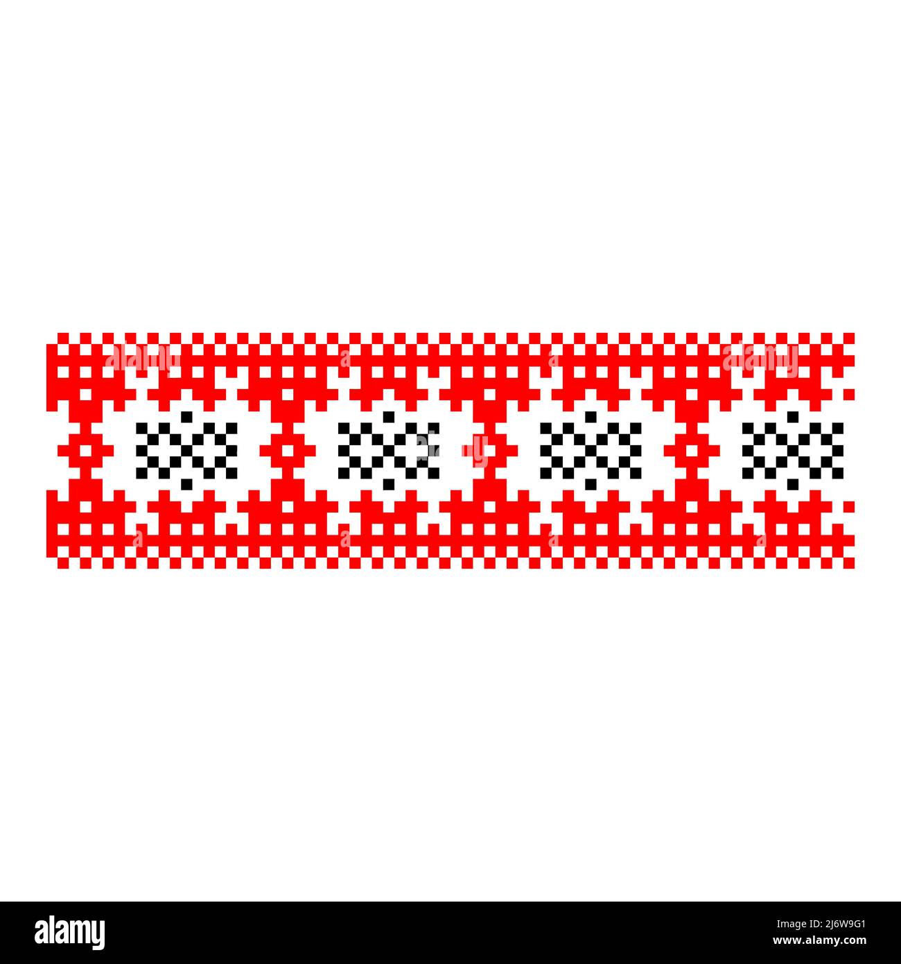 Pixelized pattern Vyshyvanka Traditional Ethnic Ukrainian Seamless ...