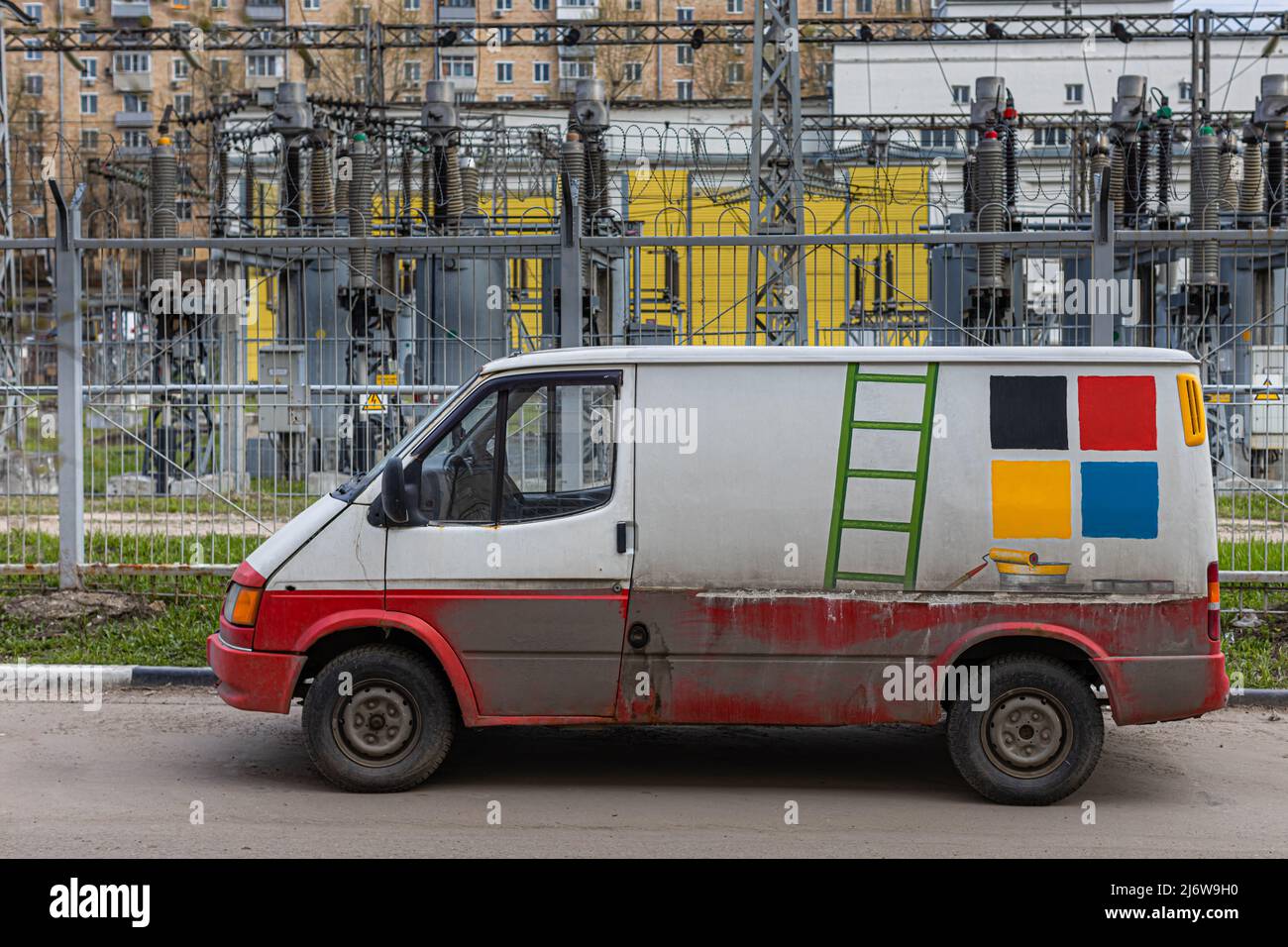 Moscow, Russia - May 01, 2022: old car van stands Stock Photo - Alamy