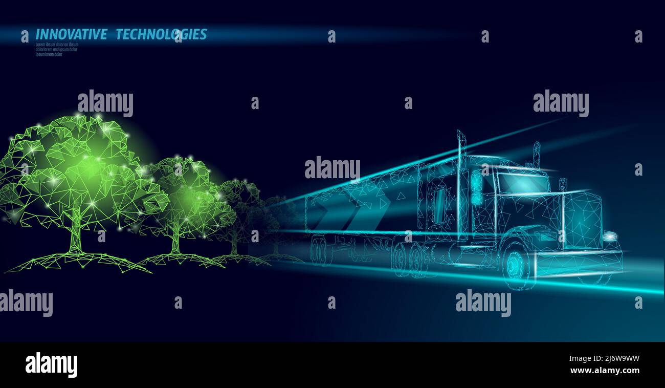 Biofuel truck. Ecology science chemistry biotechnology eco concept ...