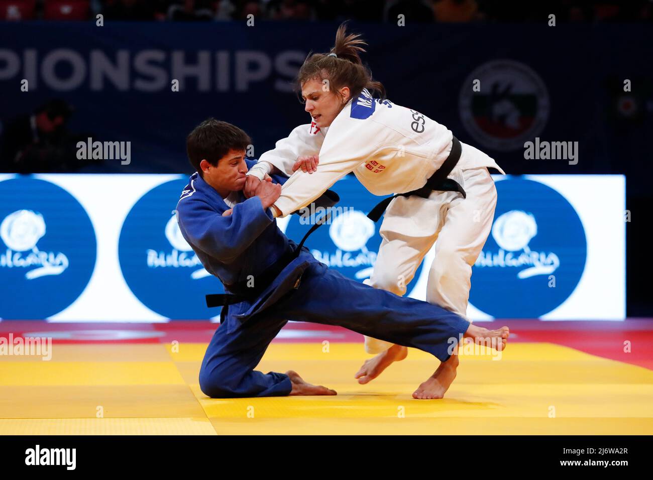 Sofia, Bulgaria, 29th April 2022. Milica Nikolic of Serbia competes ...