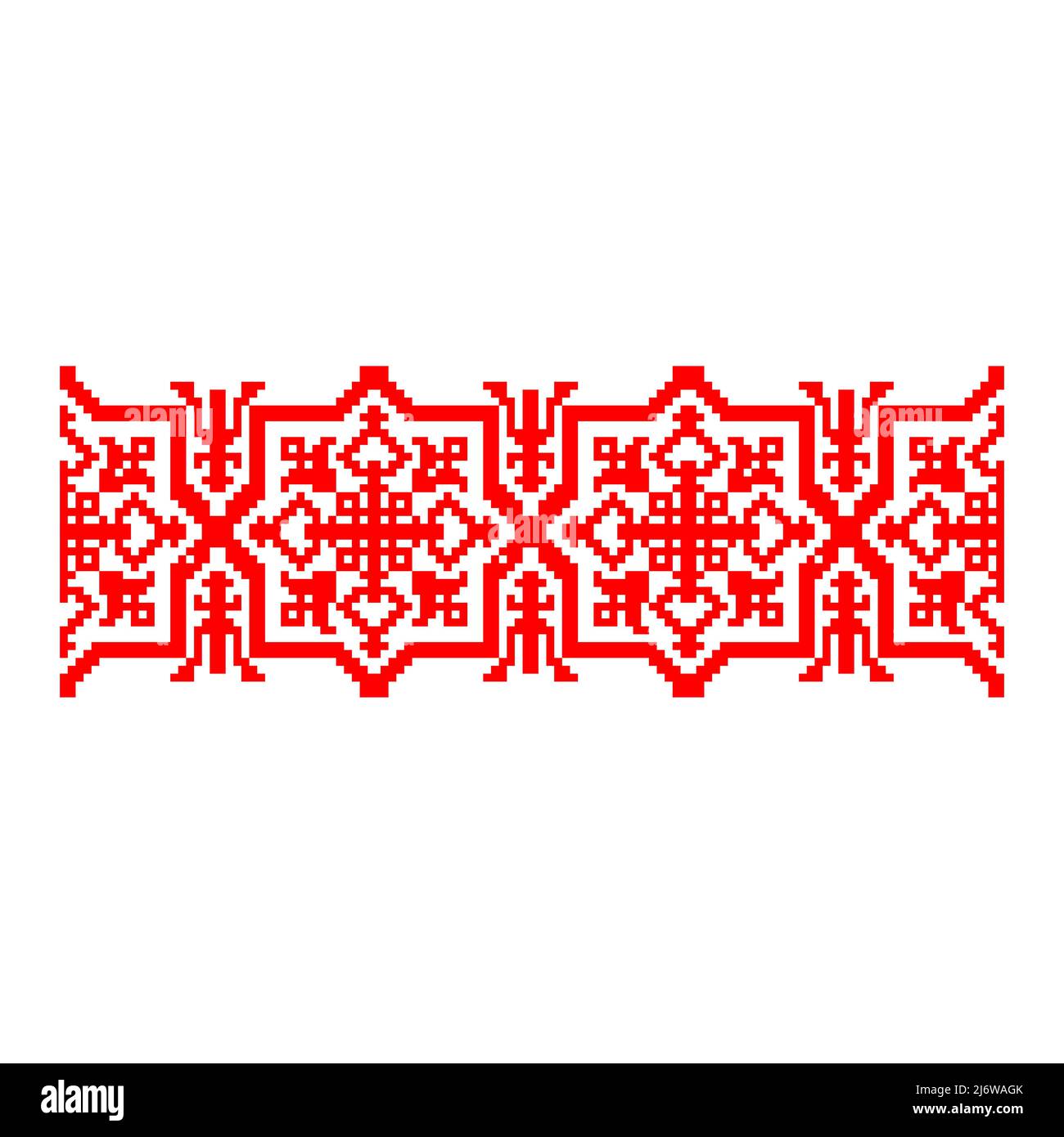 Pixelized pattern Vyshyvanka Traditional Ethnic Ukrainian Seamless ...