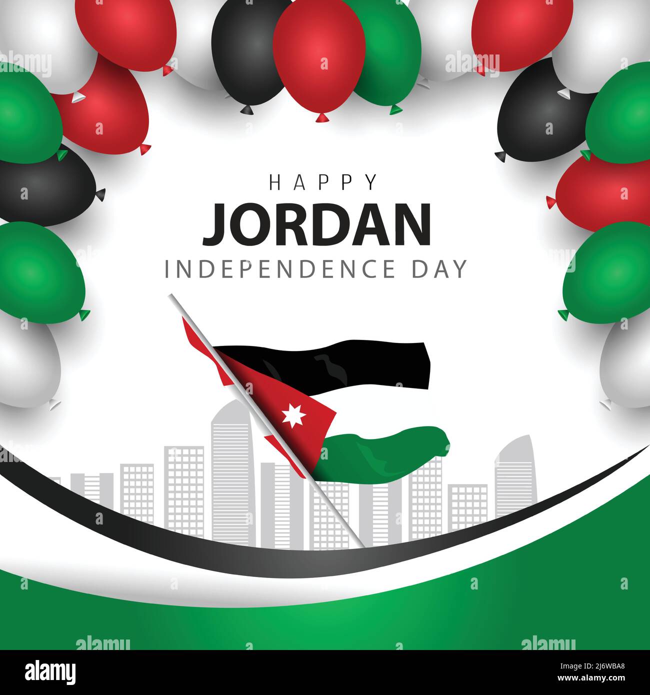 elegant Jordan independence day background. vector illustration design ...