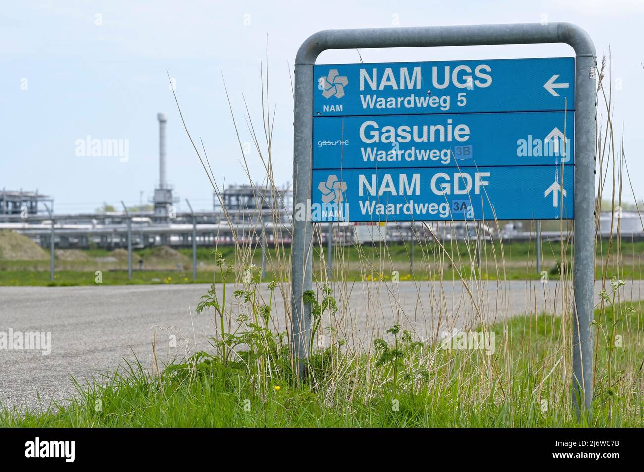NETHERLANDS, Frisia, natural gas plant of NAM and Gasunie / NIEDERLANDE ...