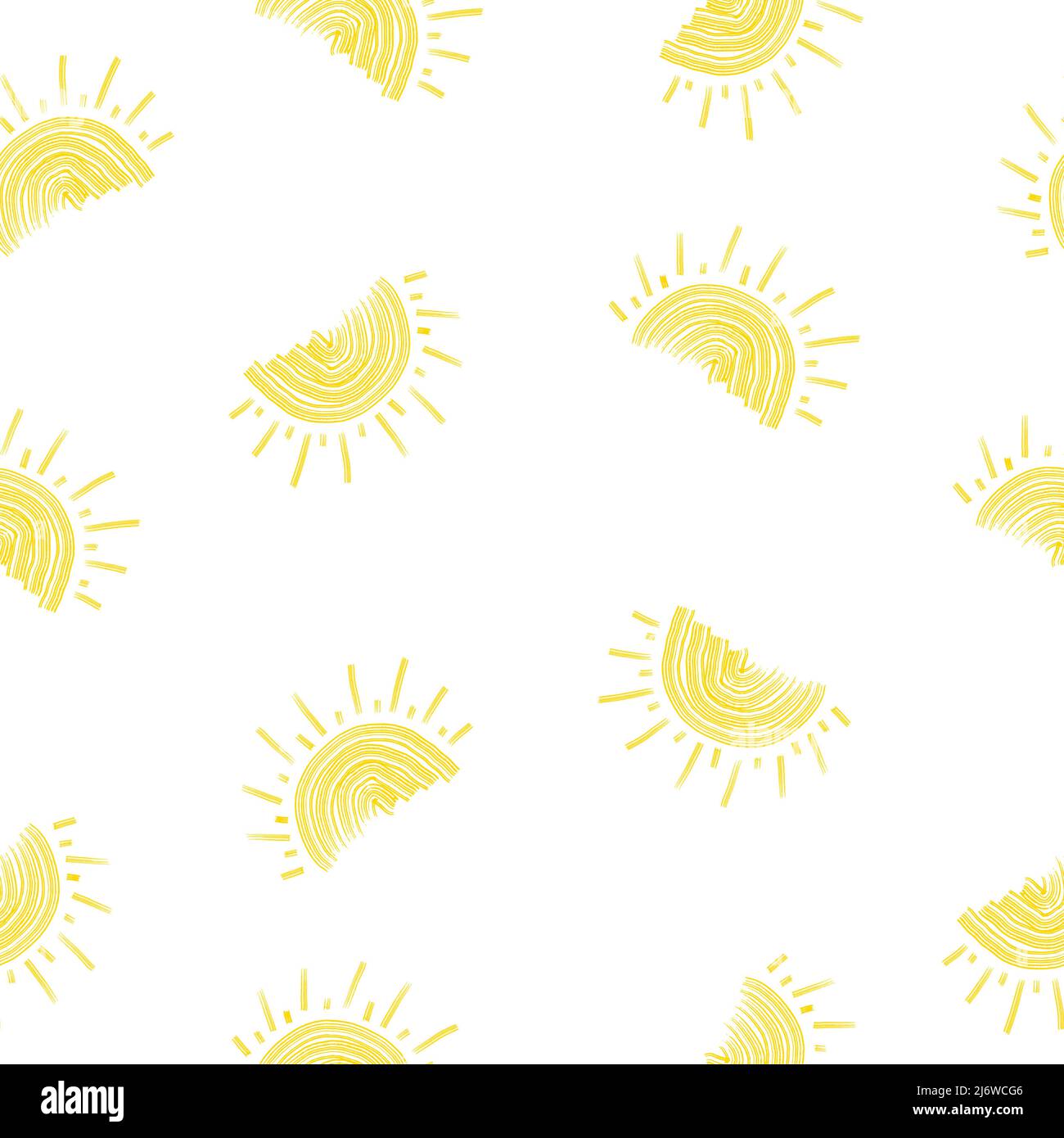 Cute seamless pattern of sun. Bright and beautiful design for kids ...