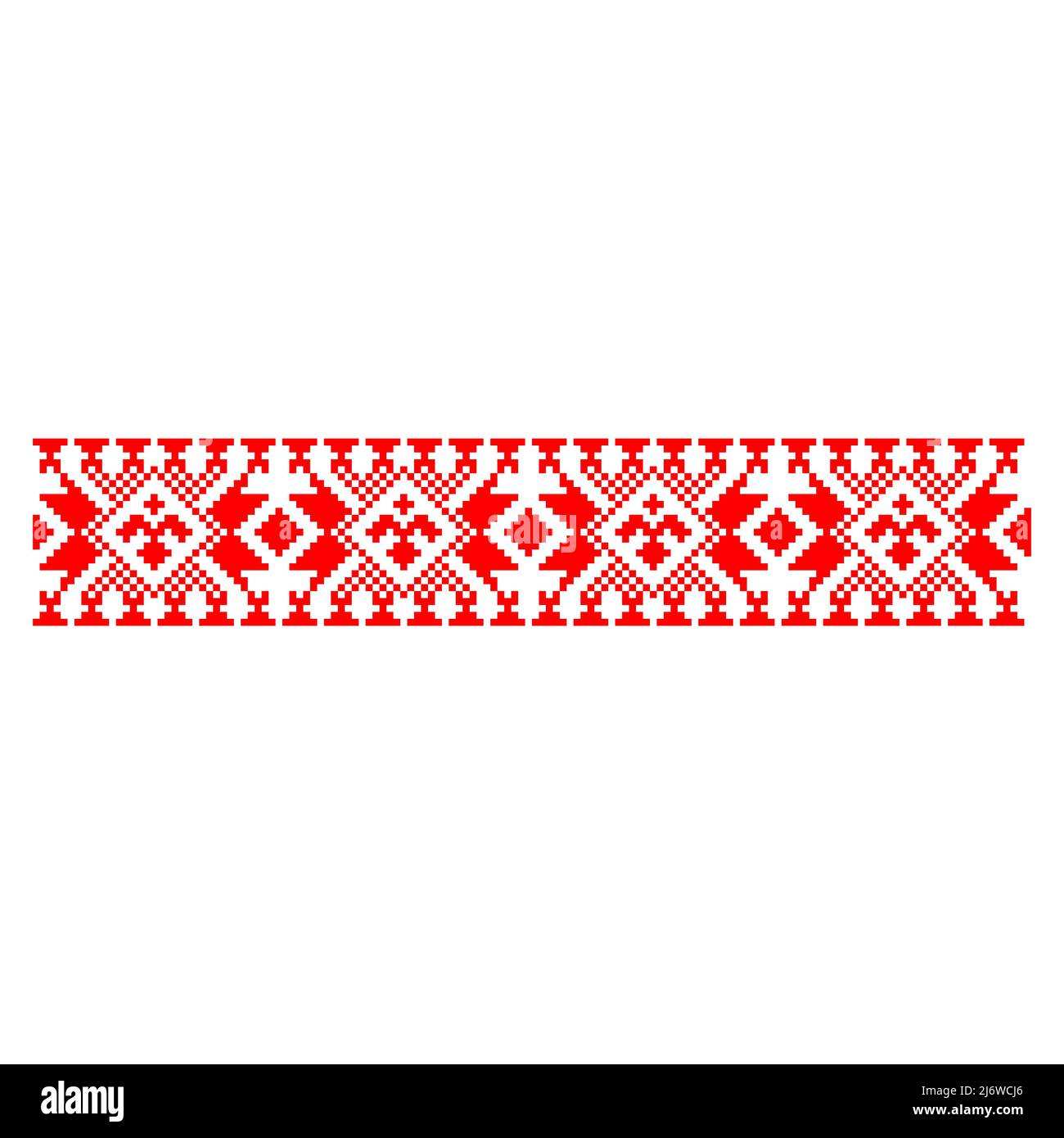 Pixelized pattern Vyshyvanka Traditional Ethnic Ukrainian Seamless ...