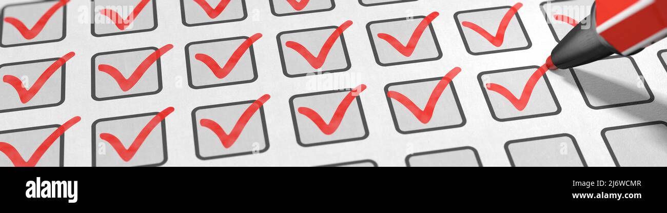 Checking To-Do list Stock Photo - Alamy