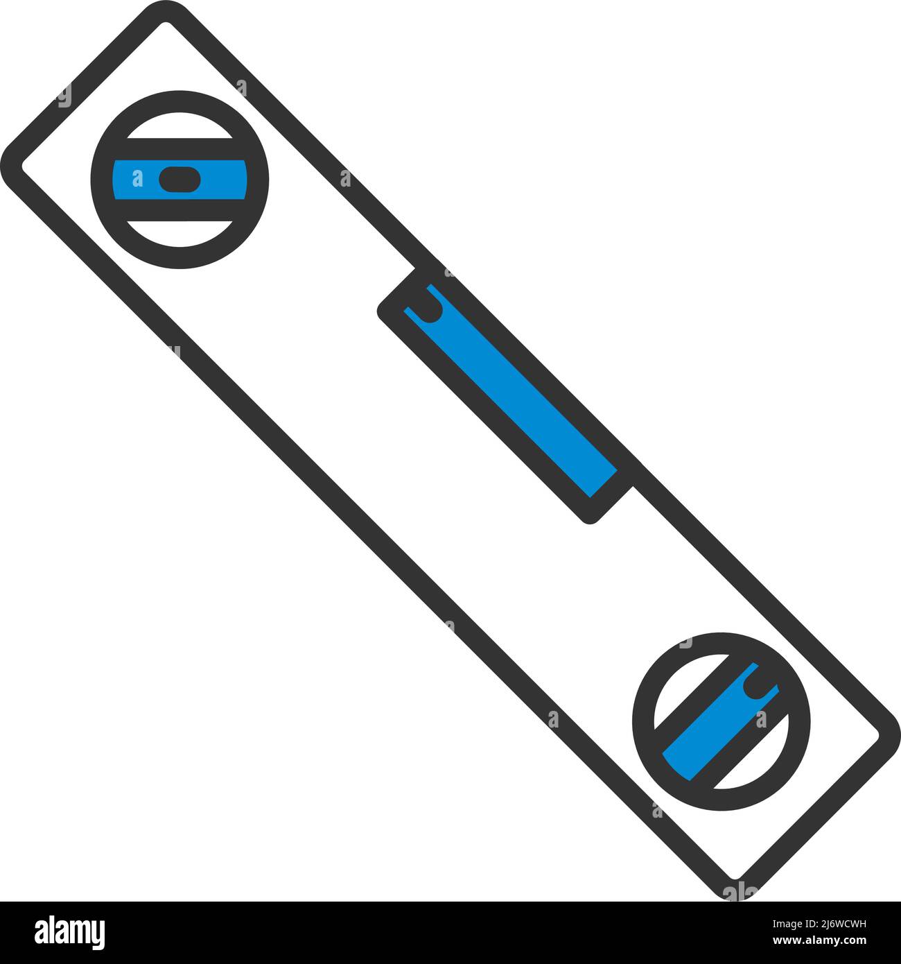 Icon Of Construction Level. Editable Bold Outline With Color Fill ...