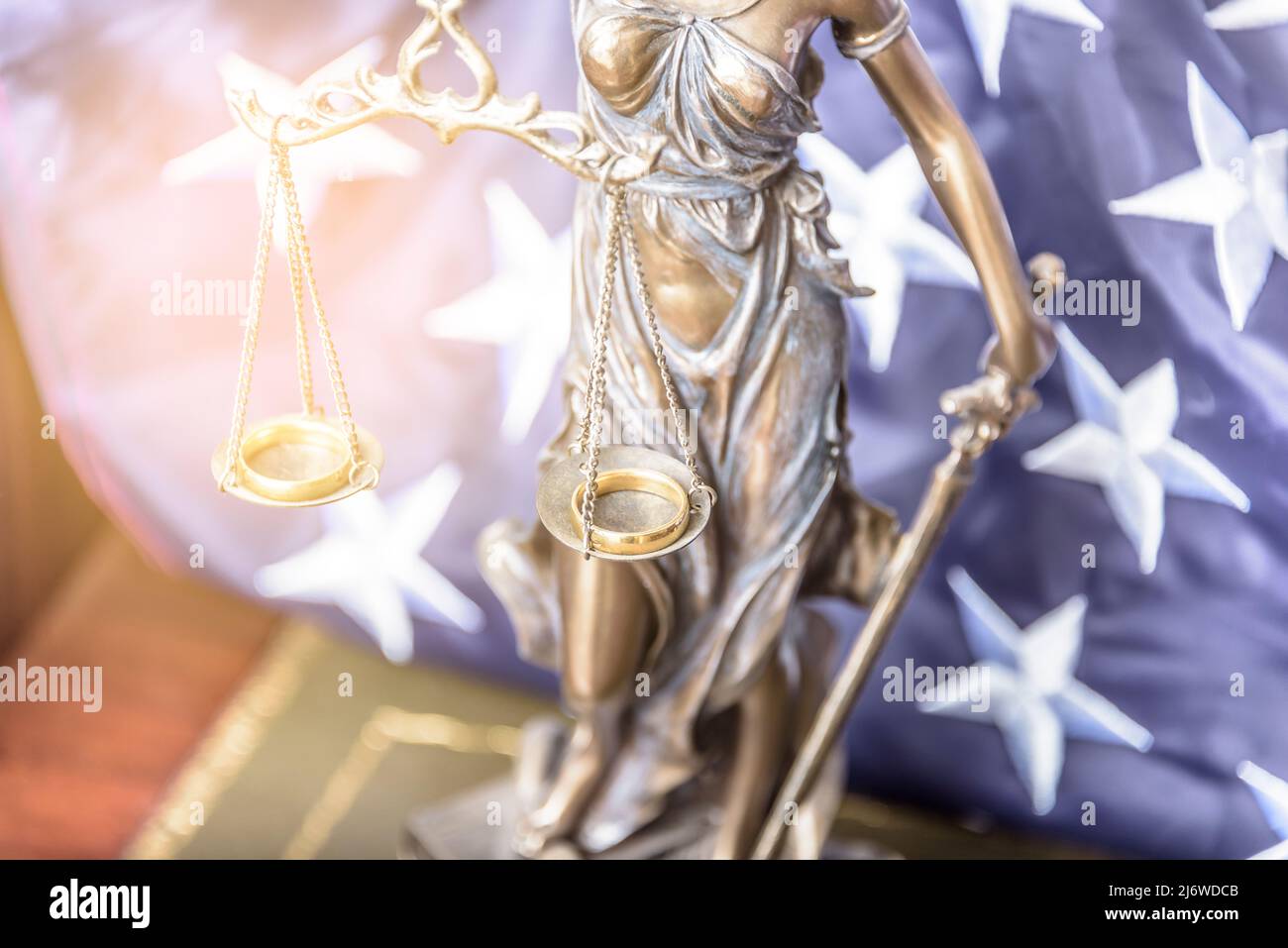 The statue of justice Themis or Iustitia, the goddess of justice ...