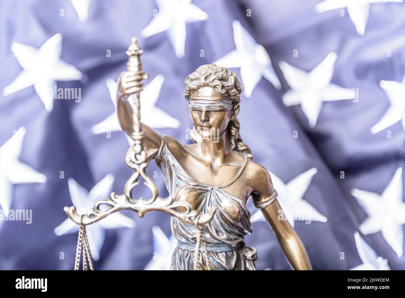 The statue of justice Themis or Iustitia, the goddess of justice ...