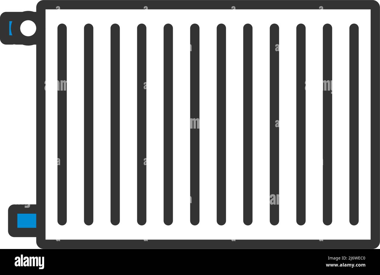Icon Of Radiator. Editable Bold Outline With Color Fill Design. Vector ...