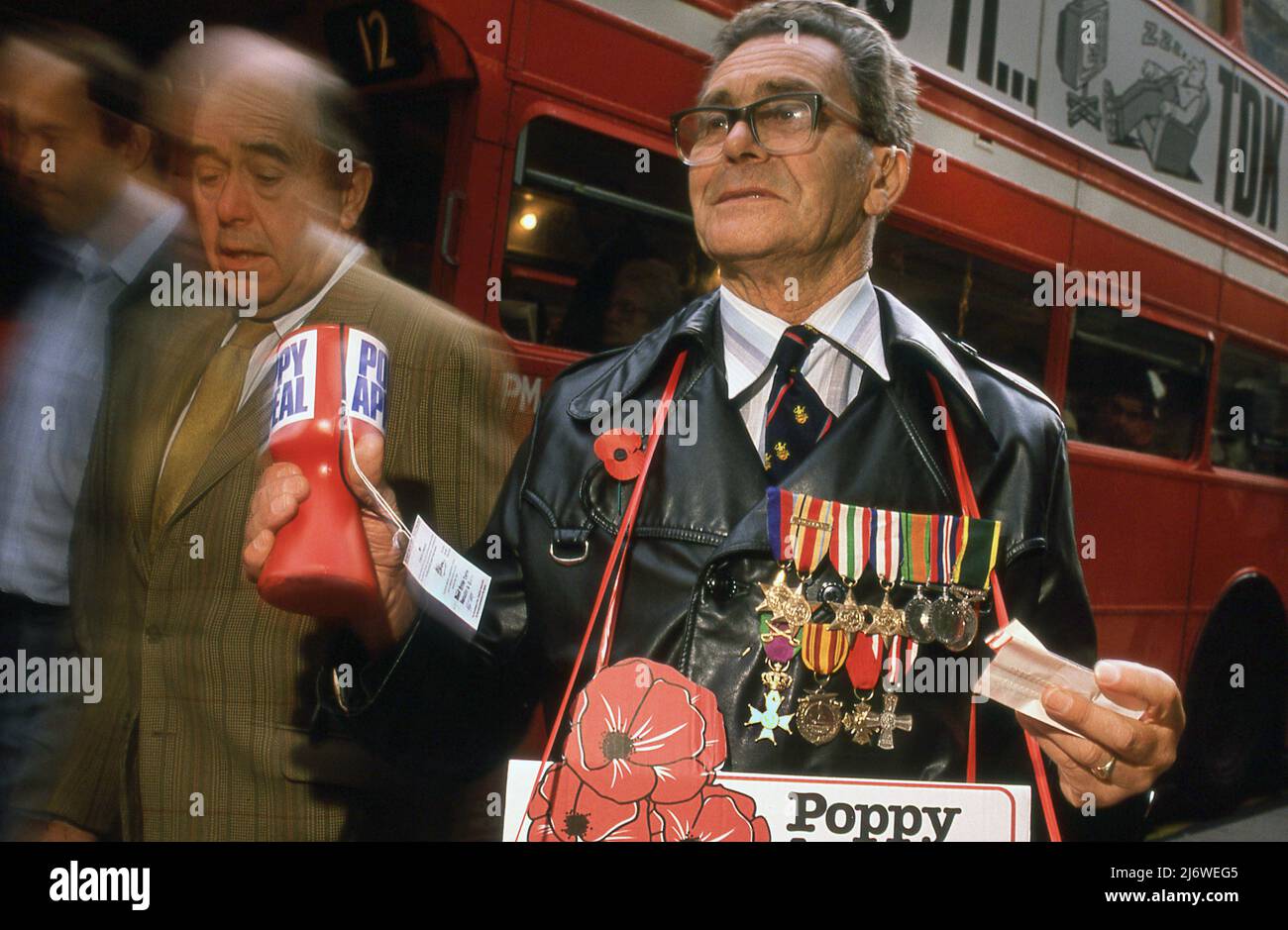 Street sales volunteers for the Poppy Day appeal in London UK Stock ...