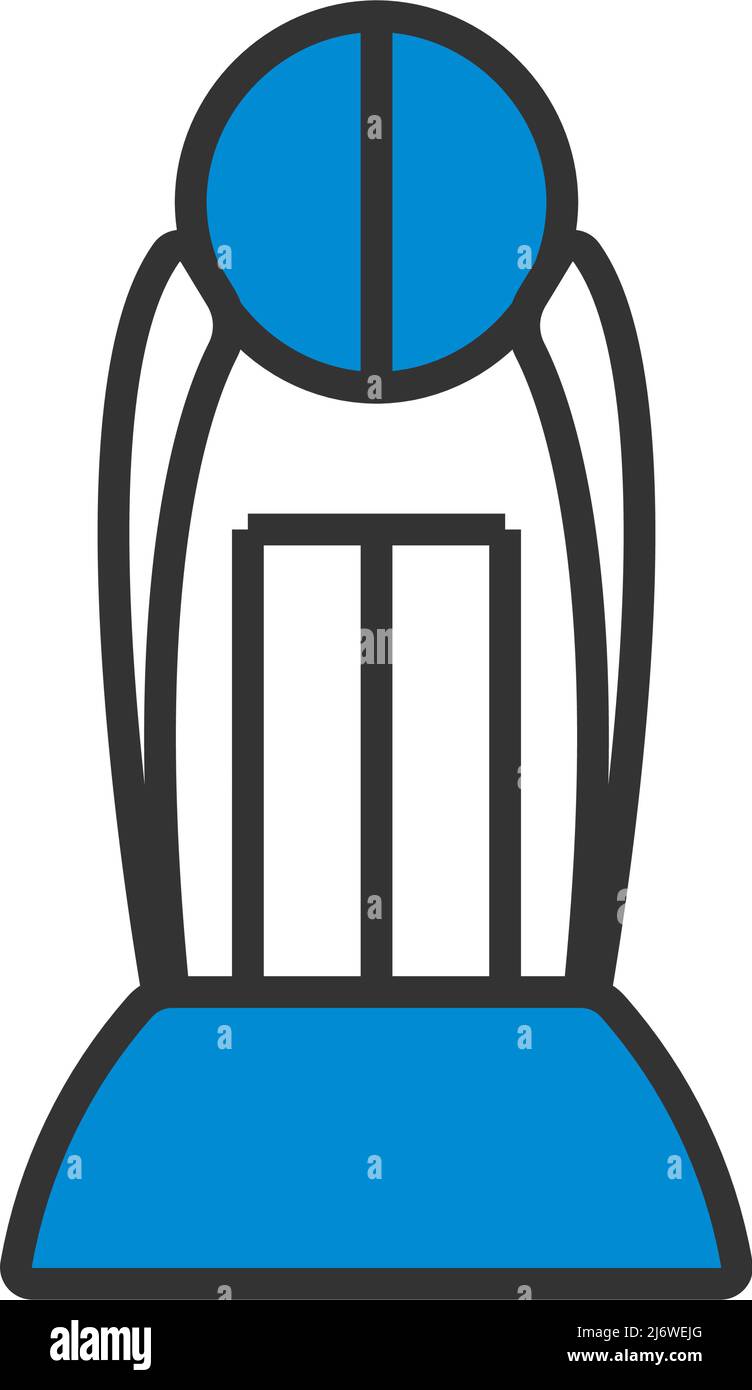 Cricket Cup Icon. Editable Bold Outline With Color Fill Design. Vector ...