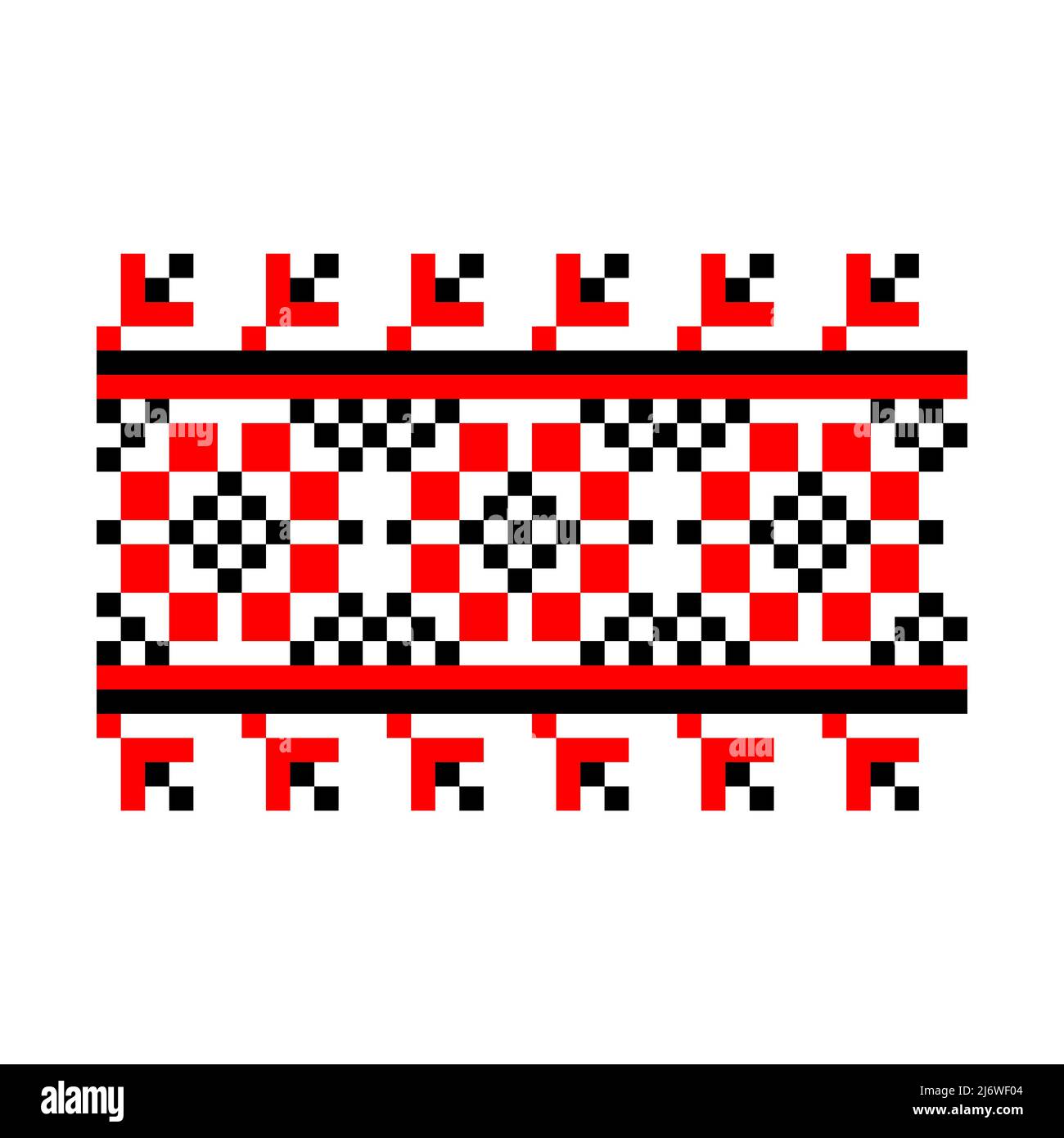 ukrainian, pattern, pixelized, vyshyvanka, embroidery, seamless, ethnic ...