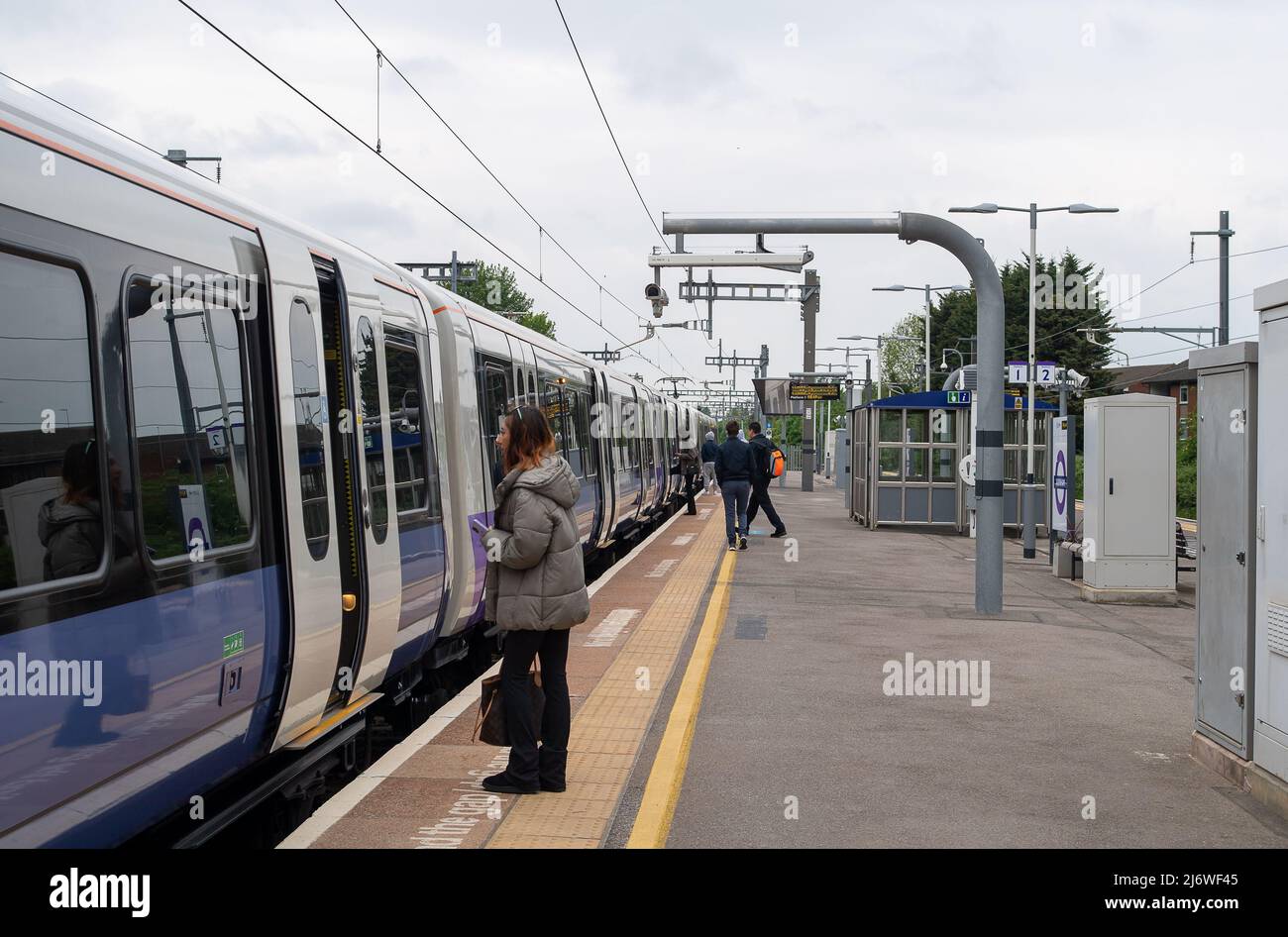 Burnham, Slough, Berkshire, UK. 4th May, 2022. An Elizabeth Line train ...