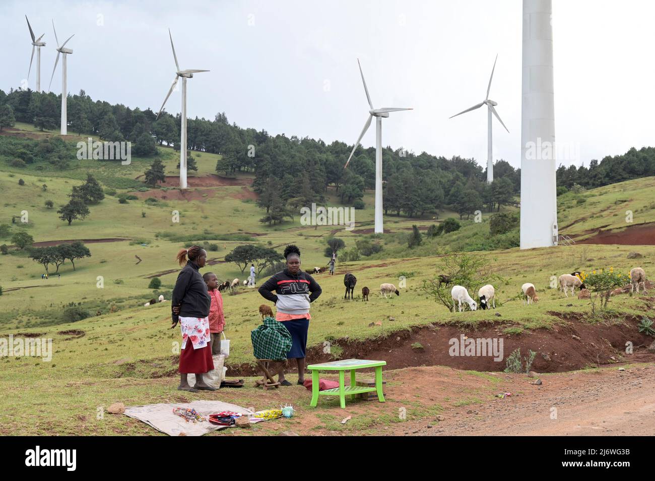 KENYA, Nairobi, Ngong Hills, 25,5 MW Wind Power Station with Gamesa ...
