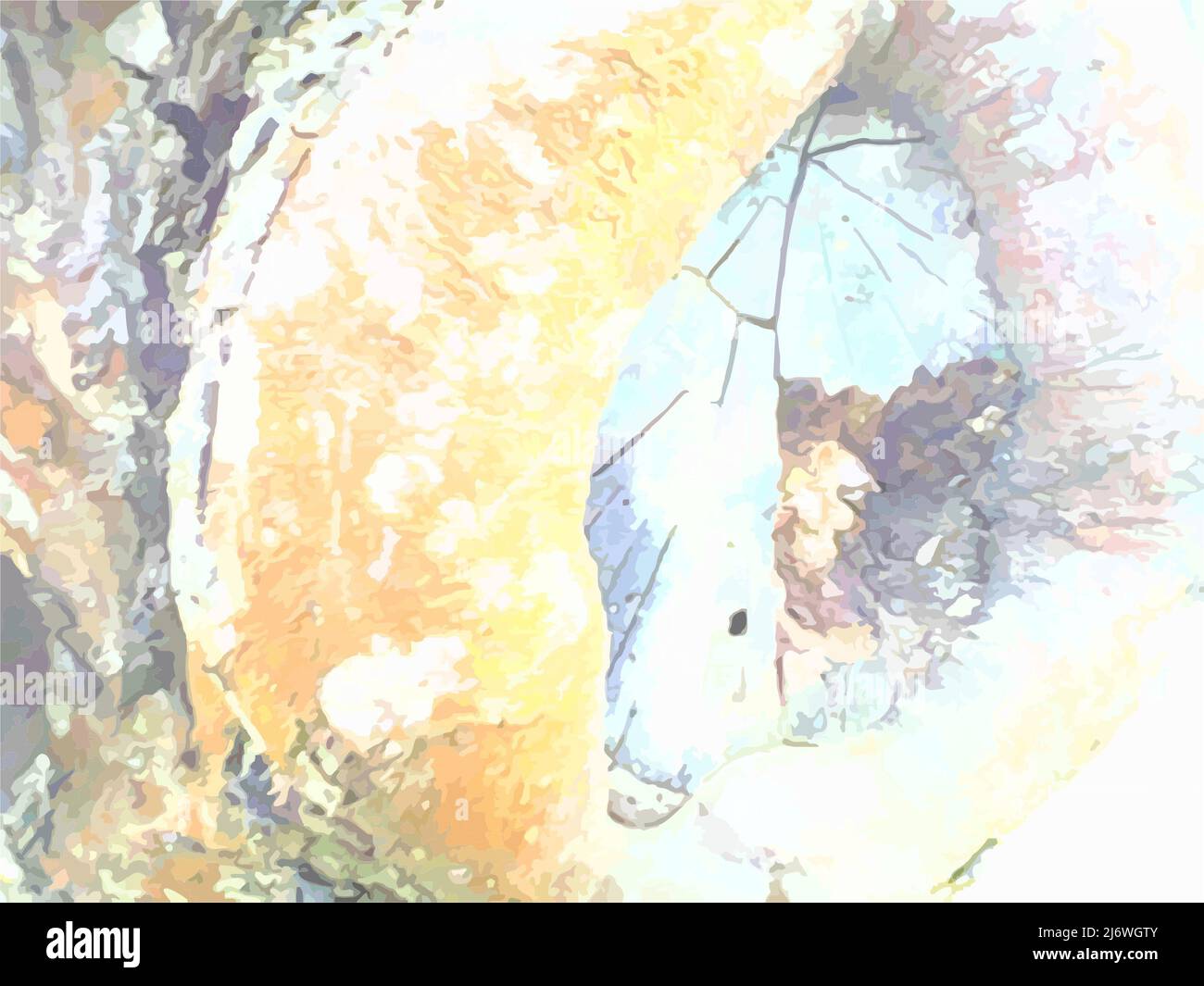 Tree detail in colorful tones for backgrounds or textures. Closeup ...
