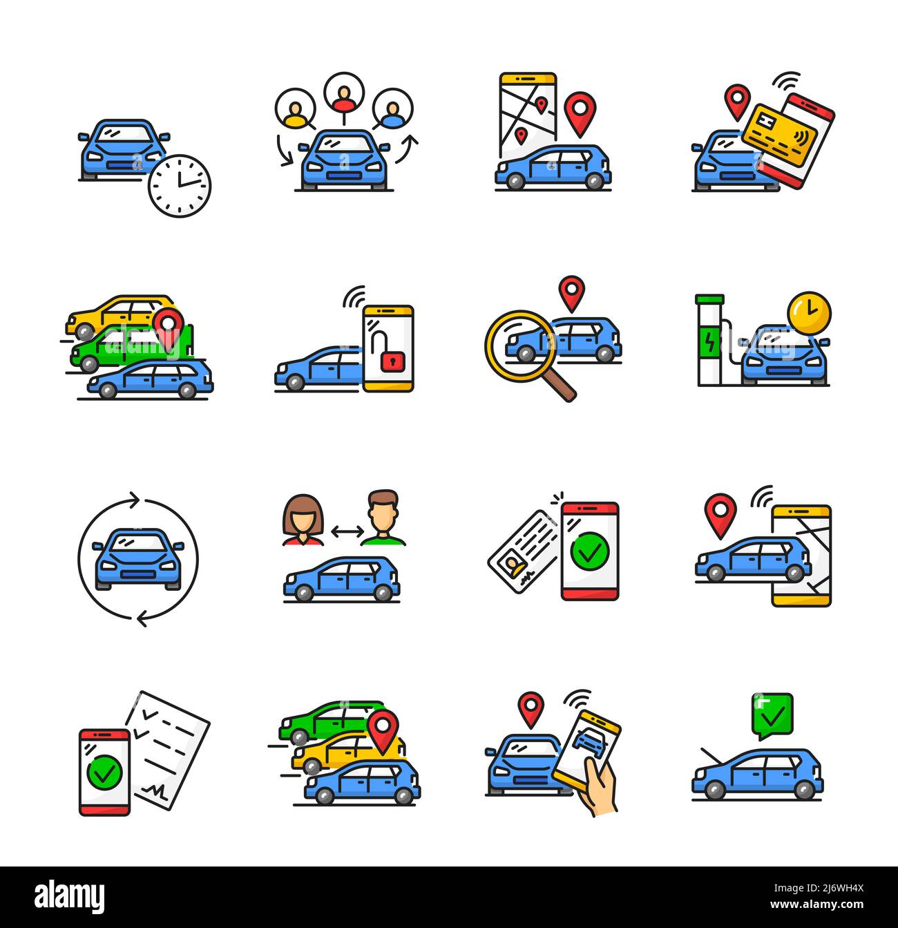 Car share Cut Out Stock Images & Pictures - Alamy