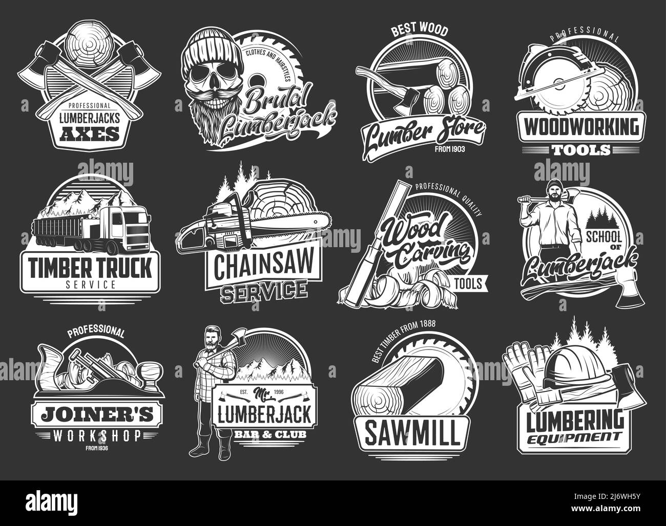 Sawmill bar Stock Vector Images - Alamy