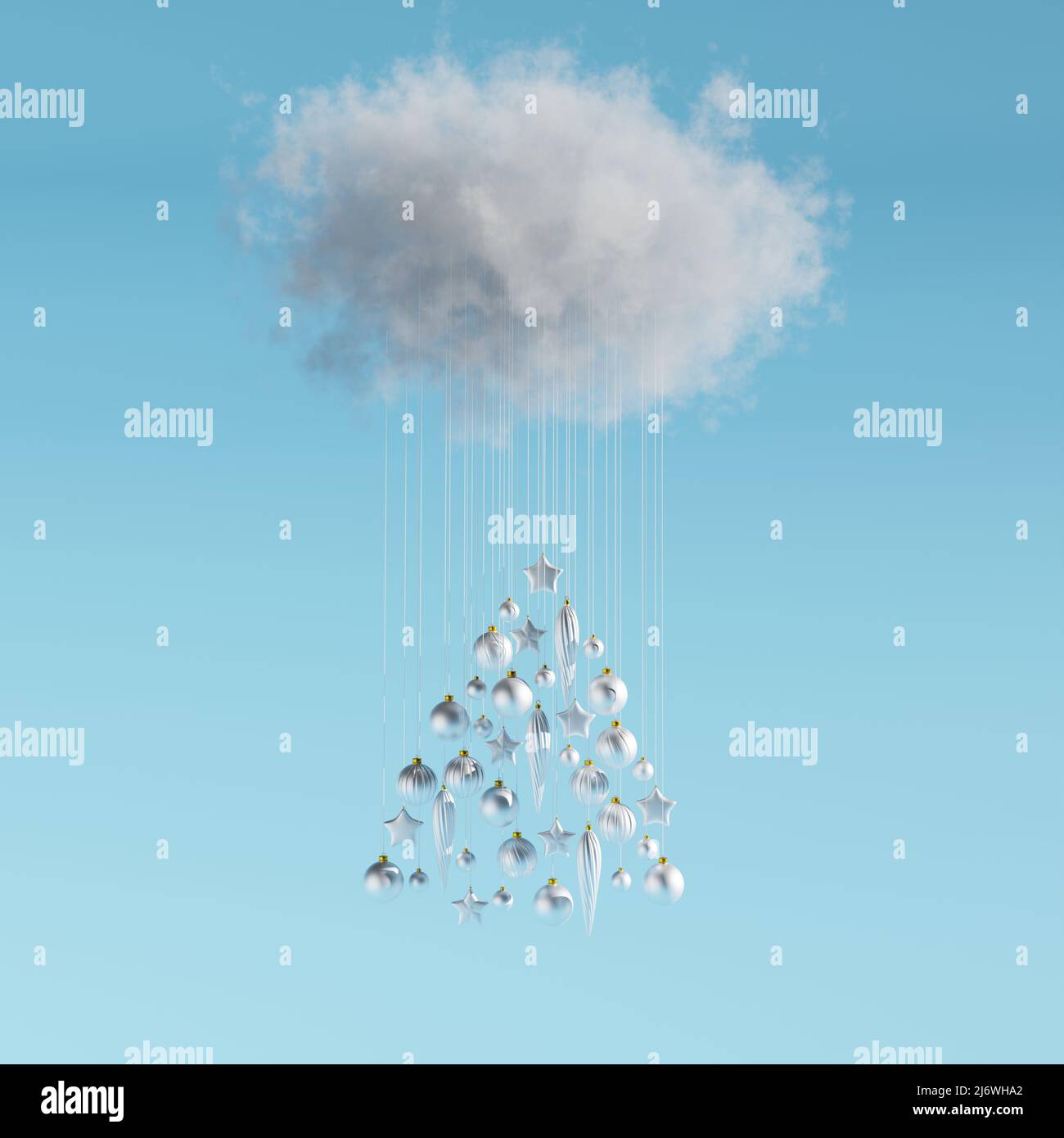 3d render christmas tree made hi-res stock photography and images - Alamy