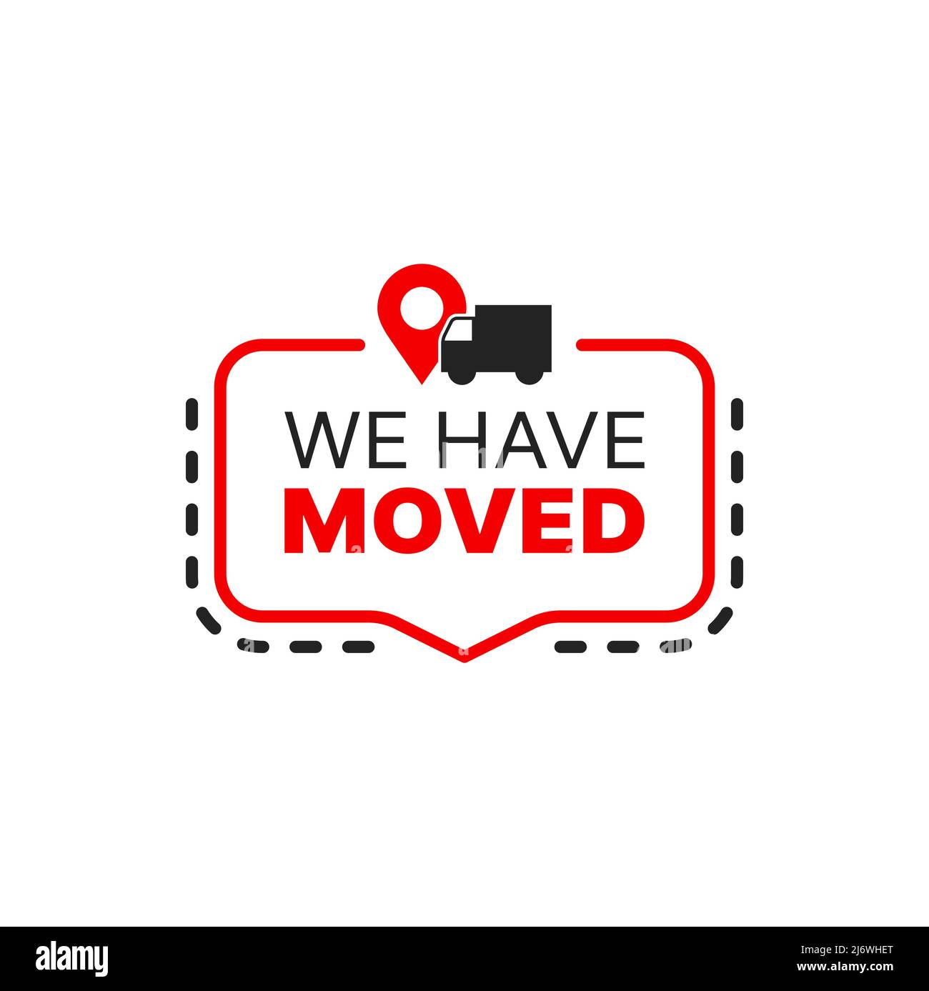 Business relocation notice in shop Stock Vector Images - Alamy