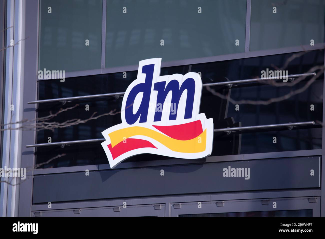 Berlin, Germany, DM drugstore sign in Alexanderplatz Stock Photo - Alamy
