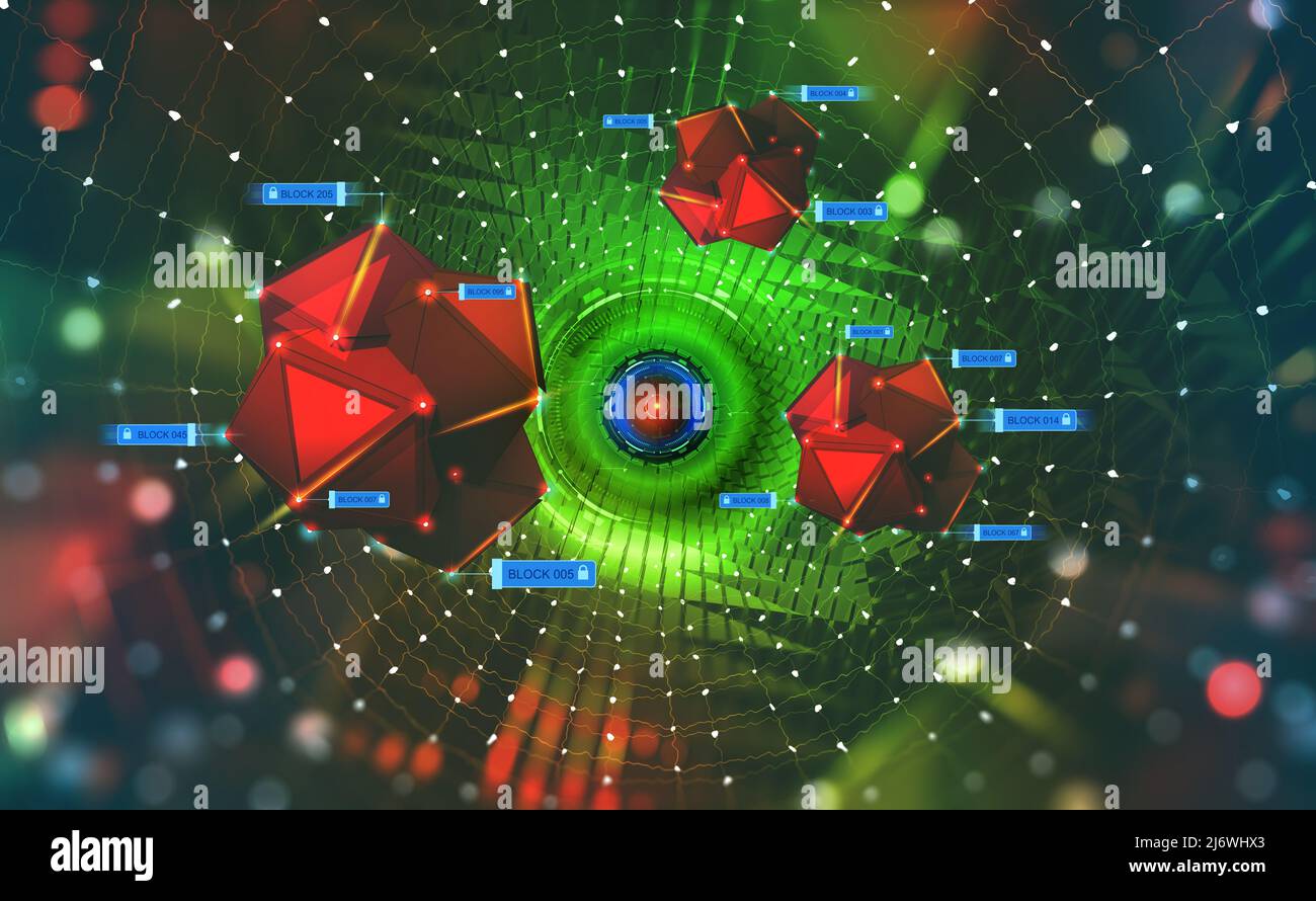 Cyberspace. Digital technologies of the future. Chains of information ...
