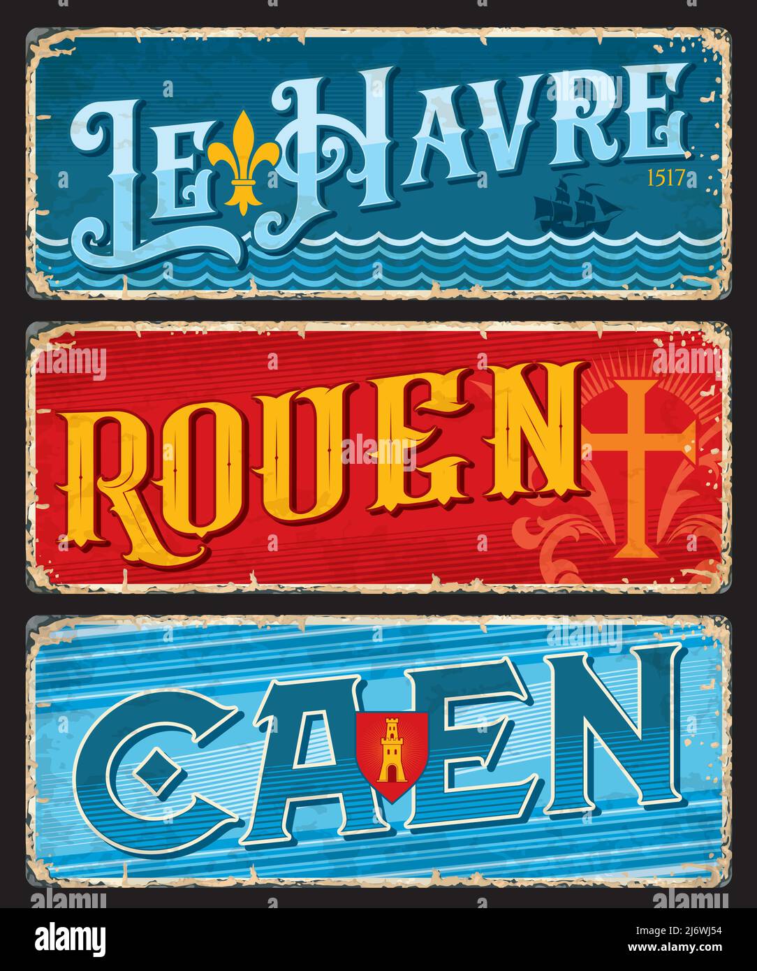 Vintage rouen Stock Vector Images - Alamy