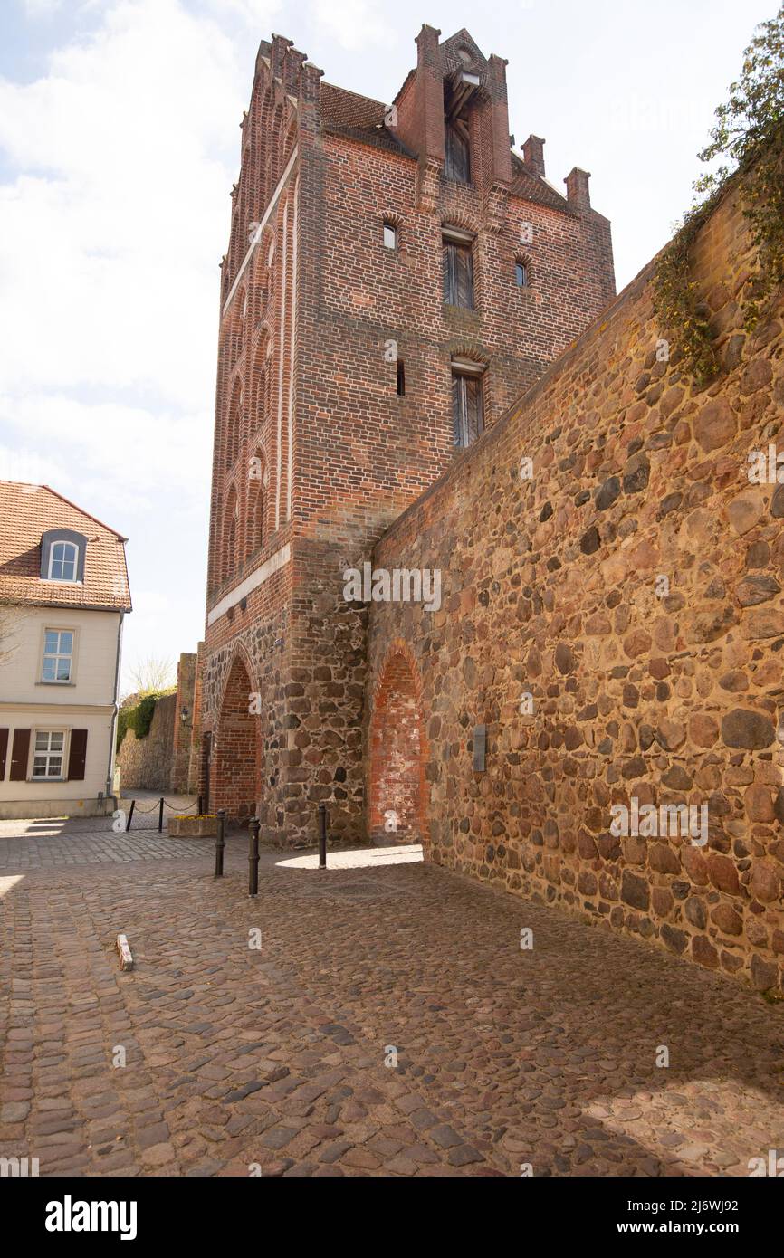 Old medieval city wall and gate in Templin, Germany Stock Photo - Alamy
