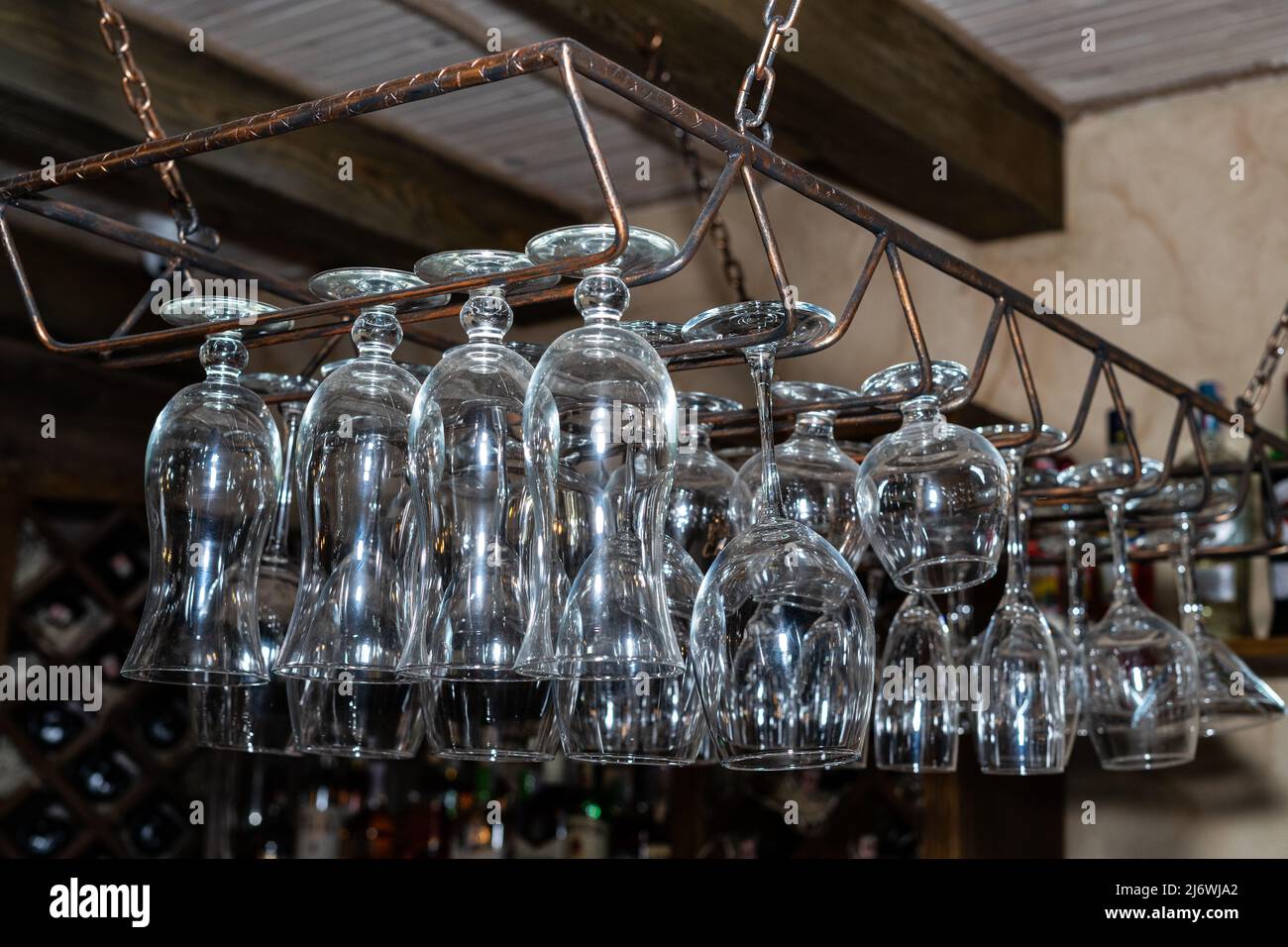 Empty glasses and goblets hi-res stock photography and images - Alamy