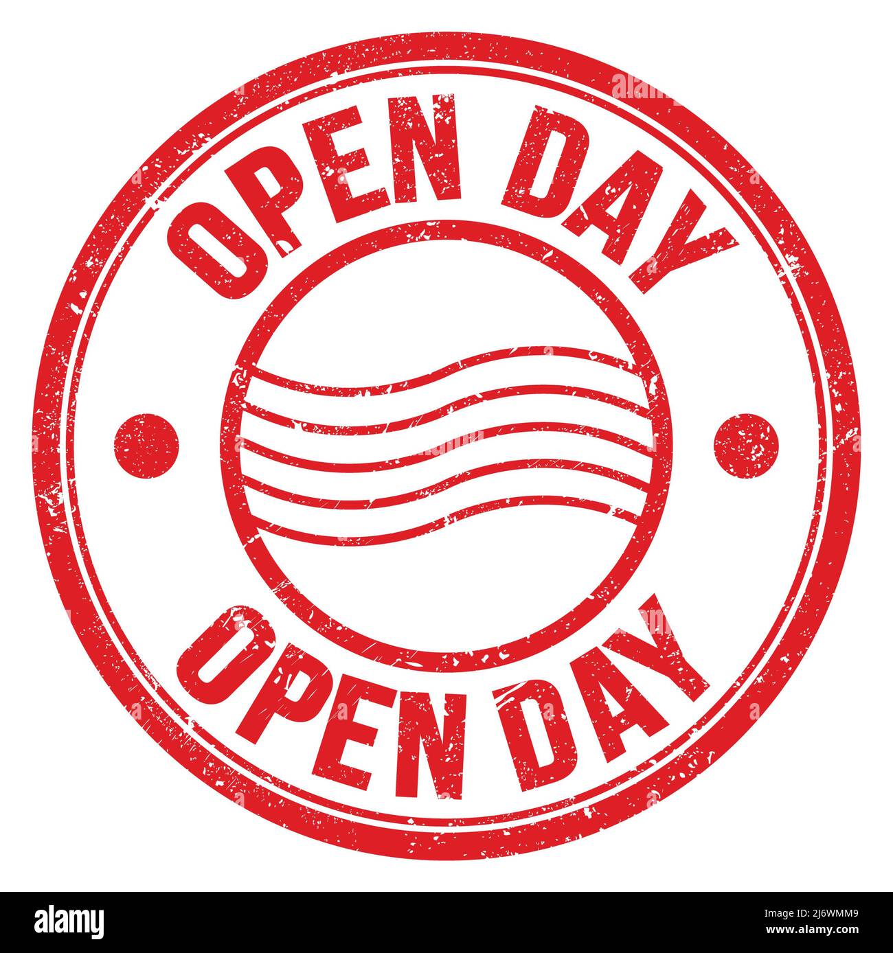 OPEN DAY word written on red round postal stamp sign Stock Photo - Alamy