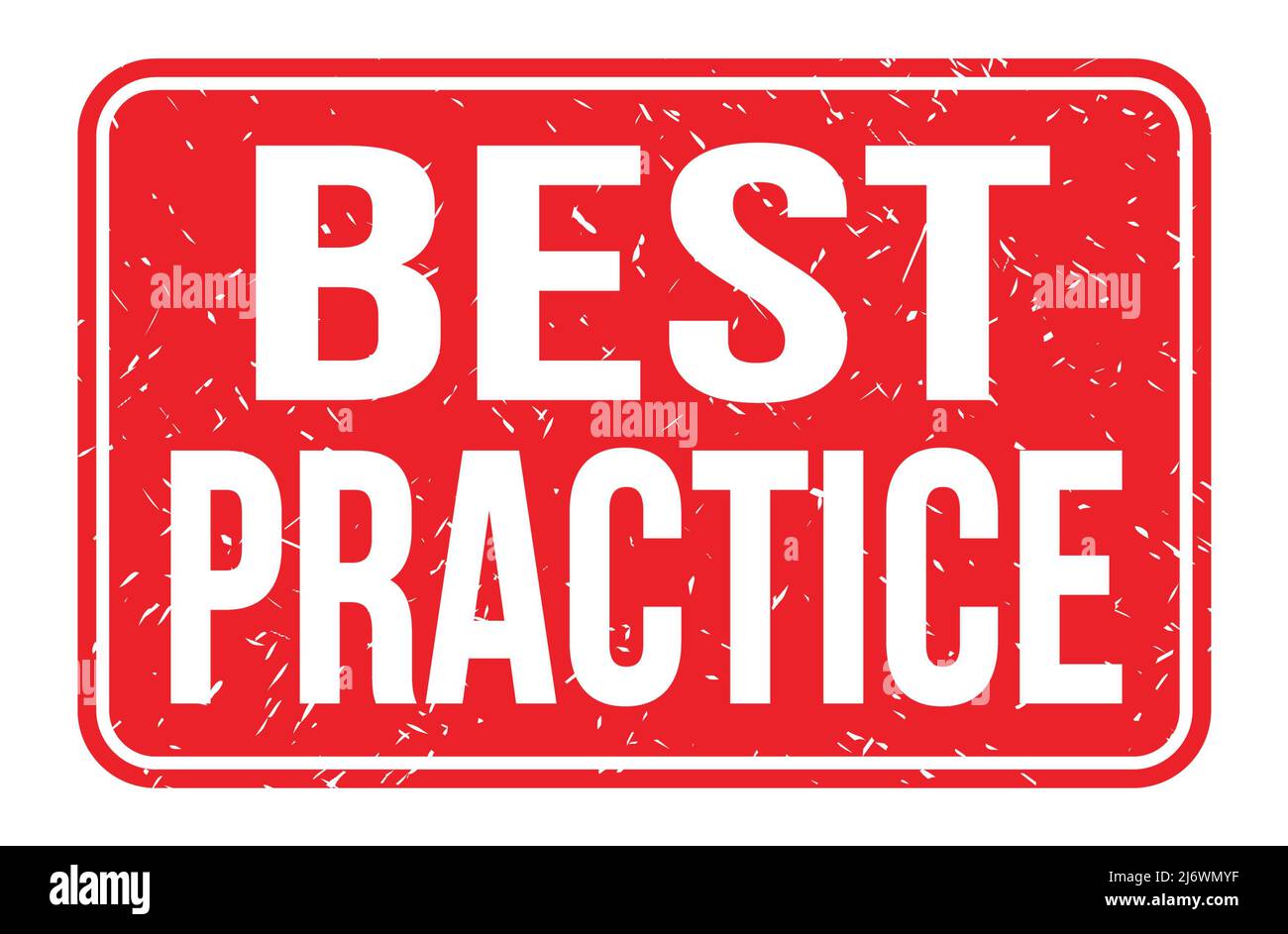 BEST PRACTICE, words written on red rectangle stamp sign Stock Photo ...