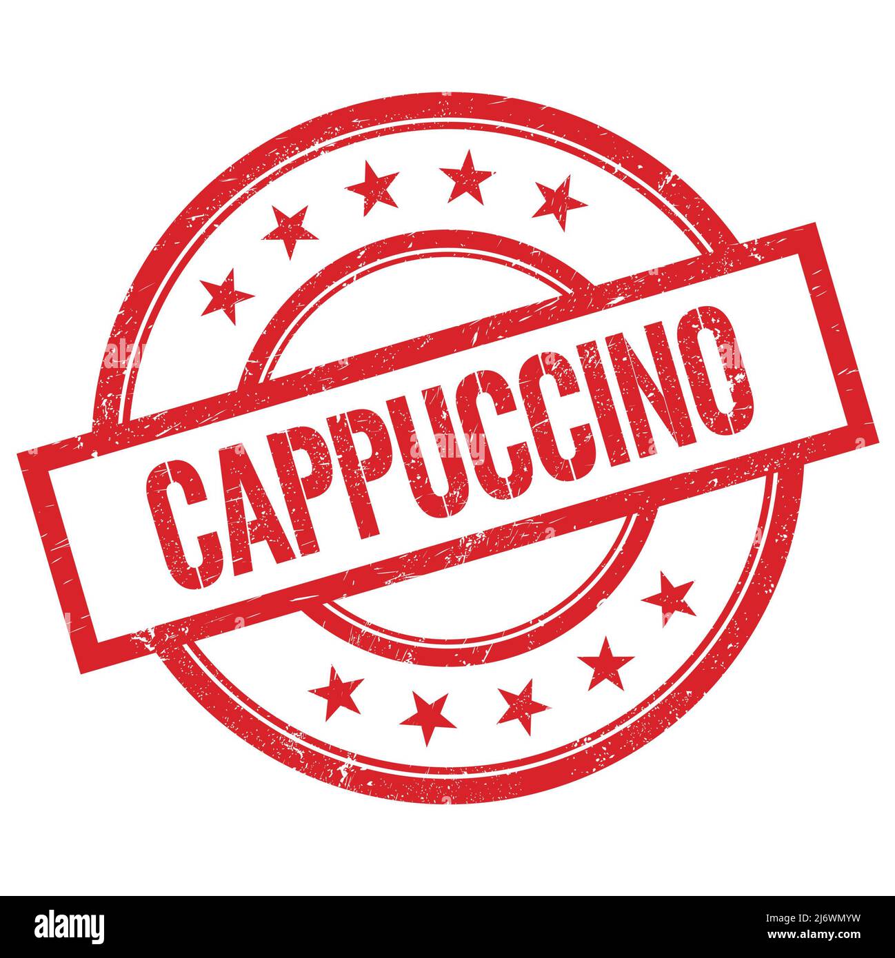 CAPPUCCINO text written on red round vintage rubber stamp Stock Photo ...
