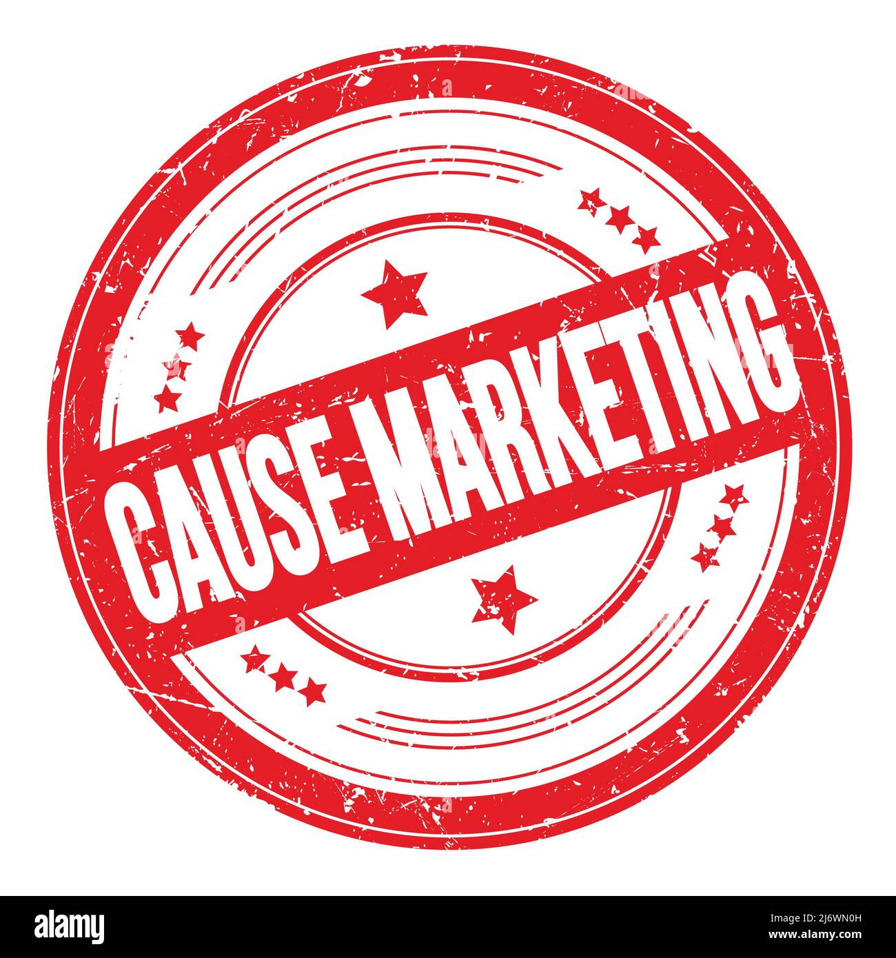 CAUSE MARKETING text on red round grungy texture stamp Stock Photo - Alamy