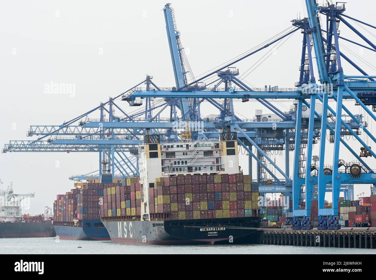 KENYA, Mombasa, seaport, CT-1 Container terminal , MSC Maria Laura ...