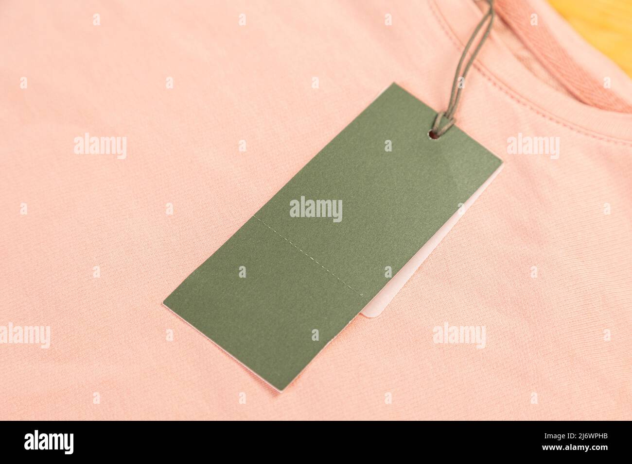 Plain clothing price tag close up place for your text or logo Stock ...